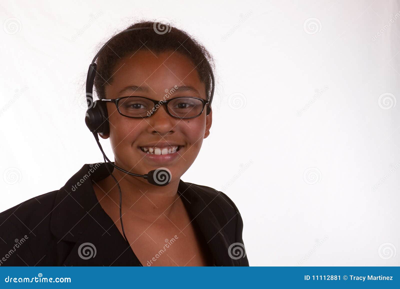 Smiling operator stock image. Image of occupation, young - 11112881