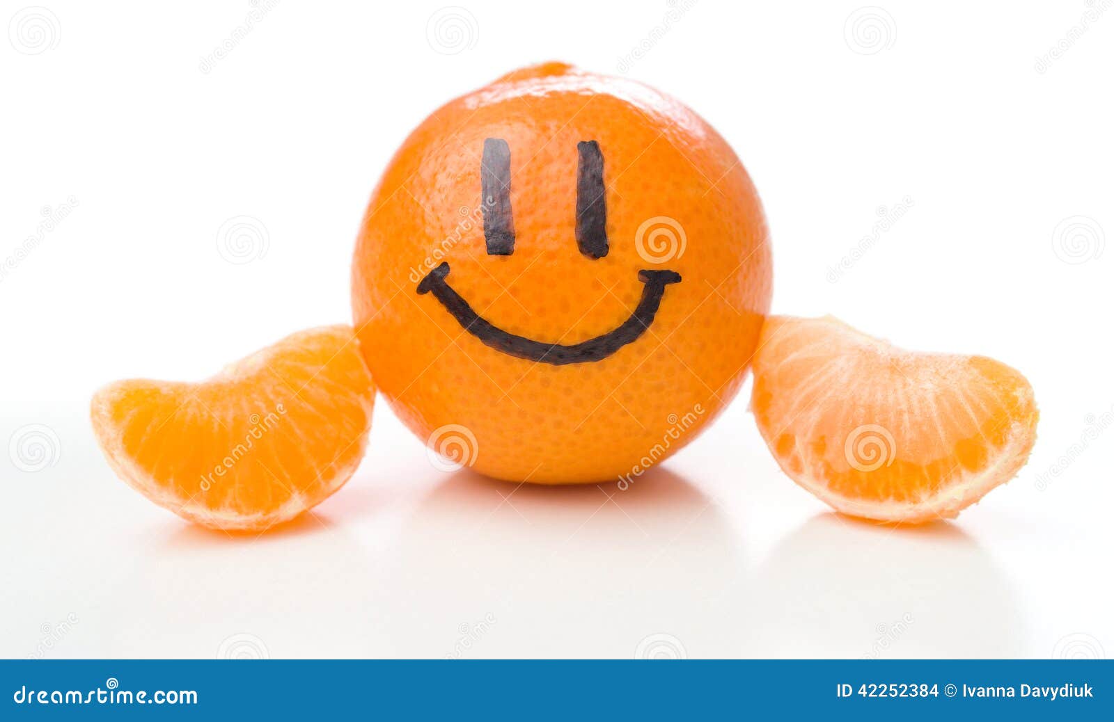 Smiling Orange Mandarin or Tangerine Fruit Stock Photo - Image of ...