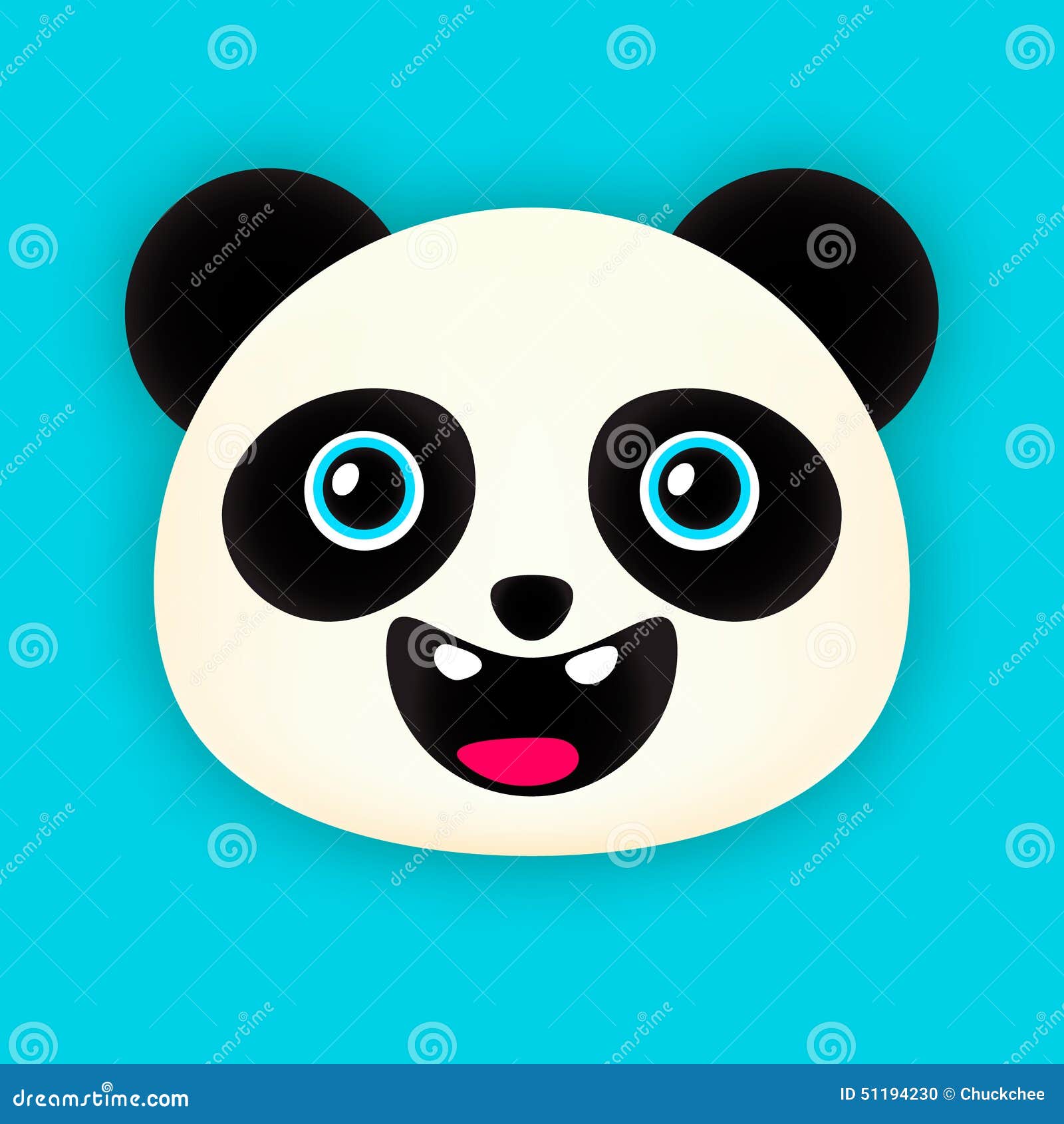Smiling Panda stock vector. Illustration of design, mammal - 51194230