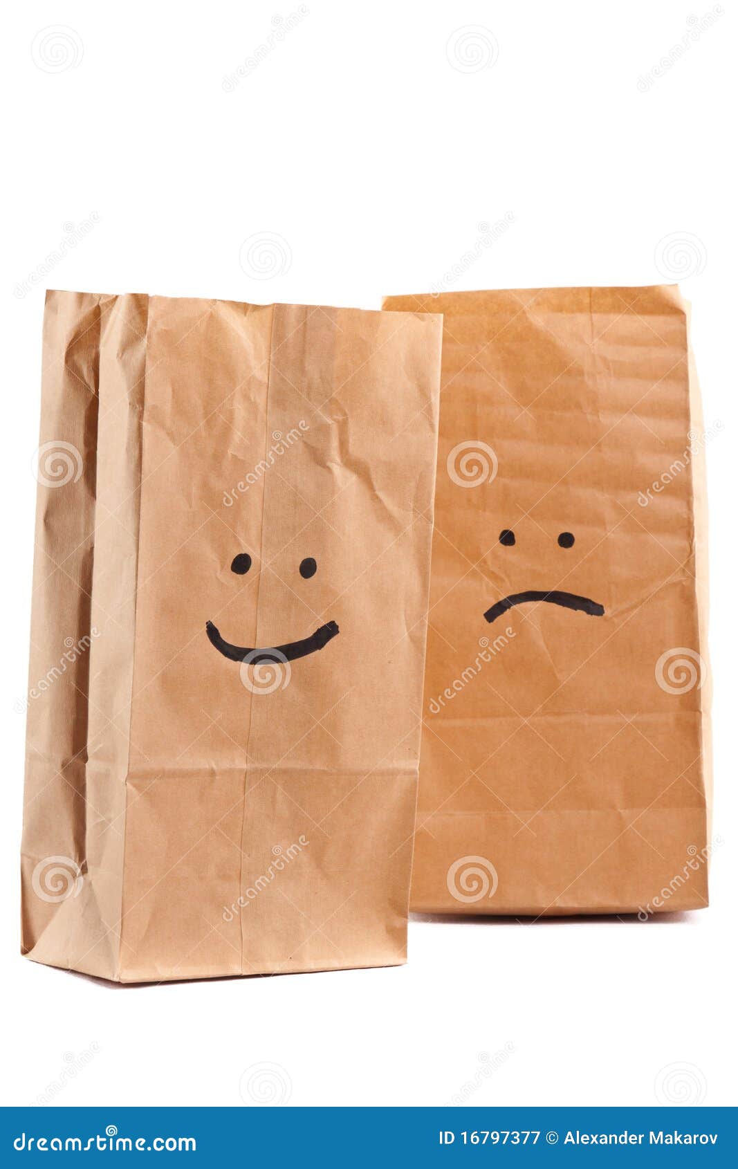 Smiling paper bag. Concept stock image. Image of environment - 16797377
