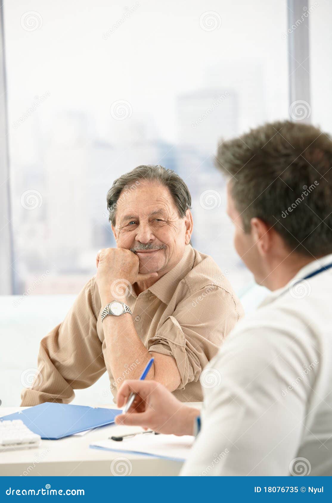 Smiling Patient at Doctor S Office Stock Image - Image of good ...