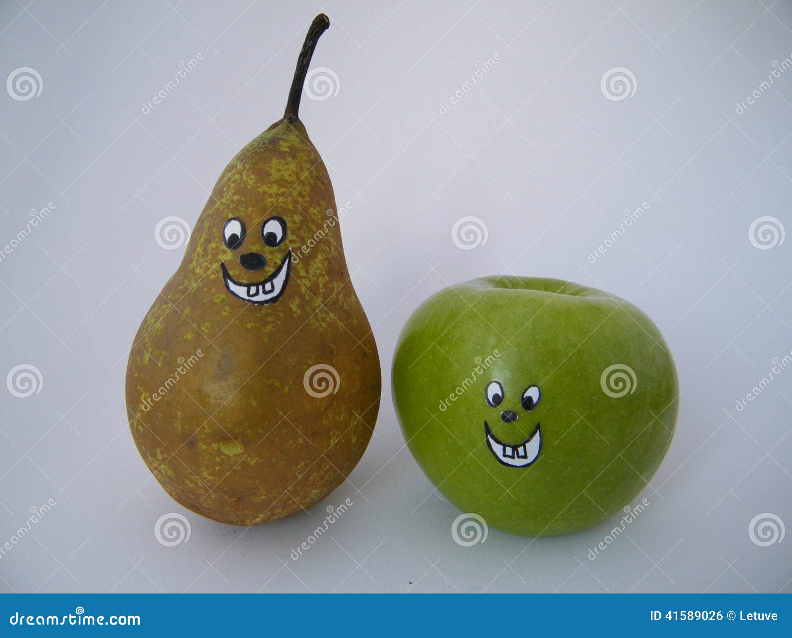 Smiling pear and apple stock photo. Image of vegetables - 41589026