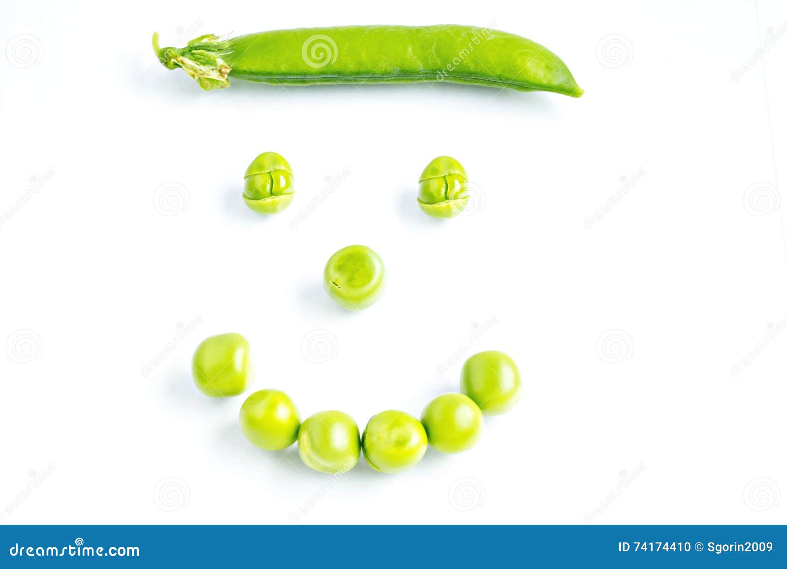 Smiling peas face stock photo. Image of smile, freshness - 74174410