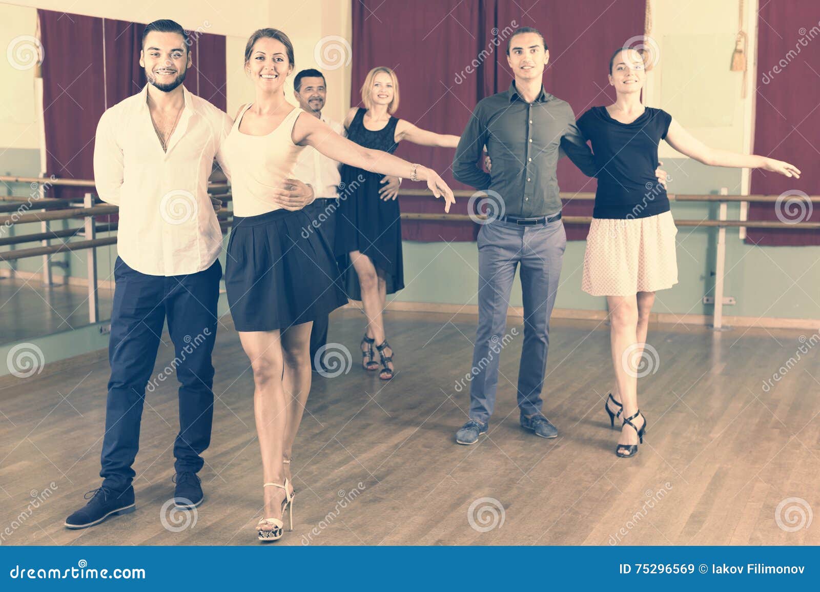 Smiling People Dancing Waltz Stock Image - Image of costume, merry ...