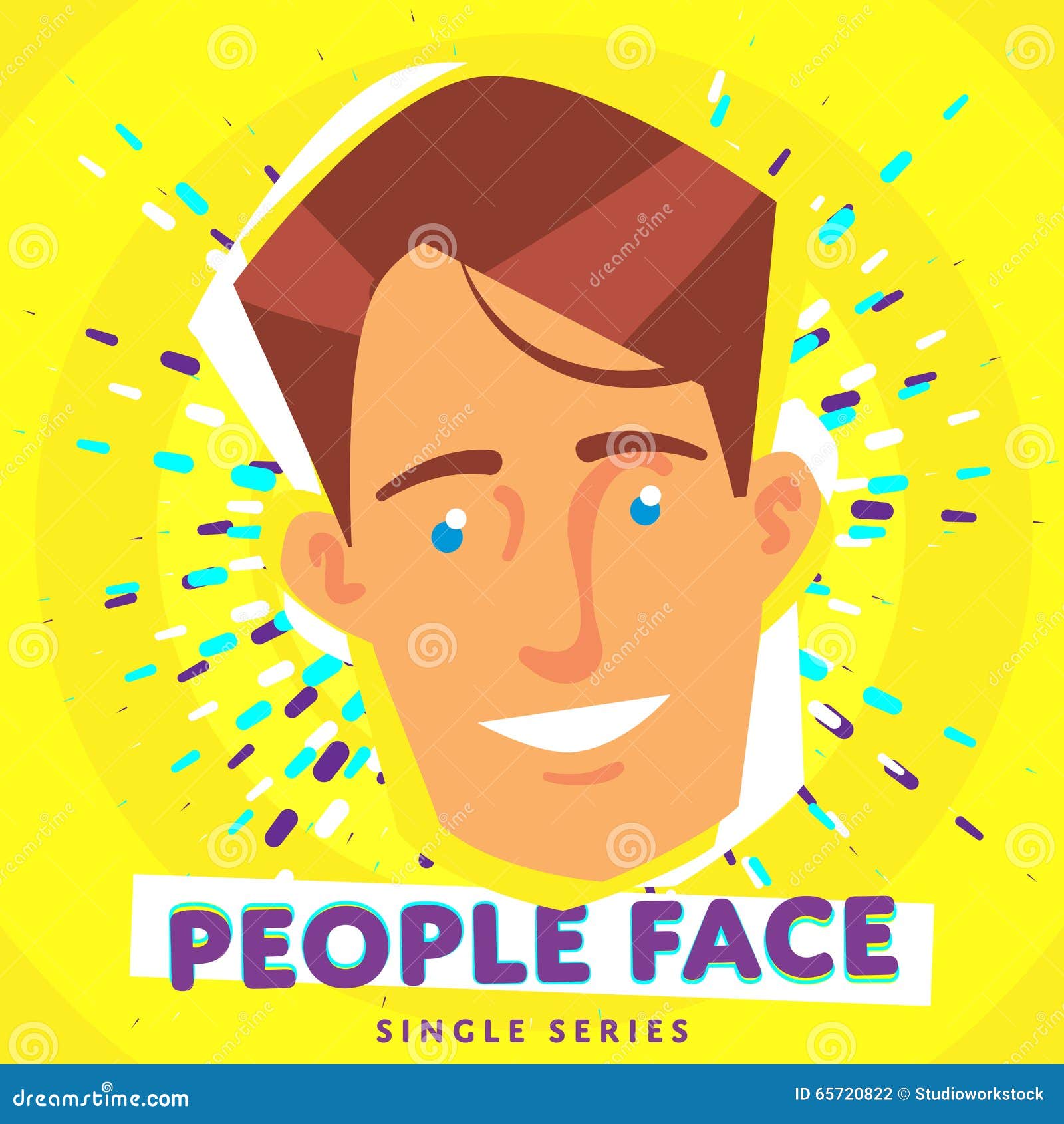 Smiling people face stock vector. Illustration of laugh - 65720822