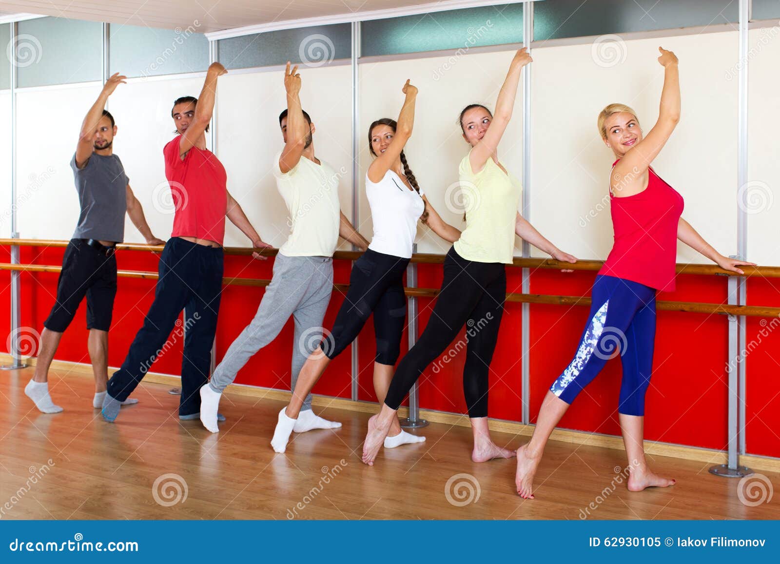 Smiling People Rehearsing Ballet Dance Stock Image - Image of caucasian ...
