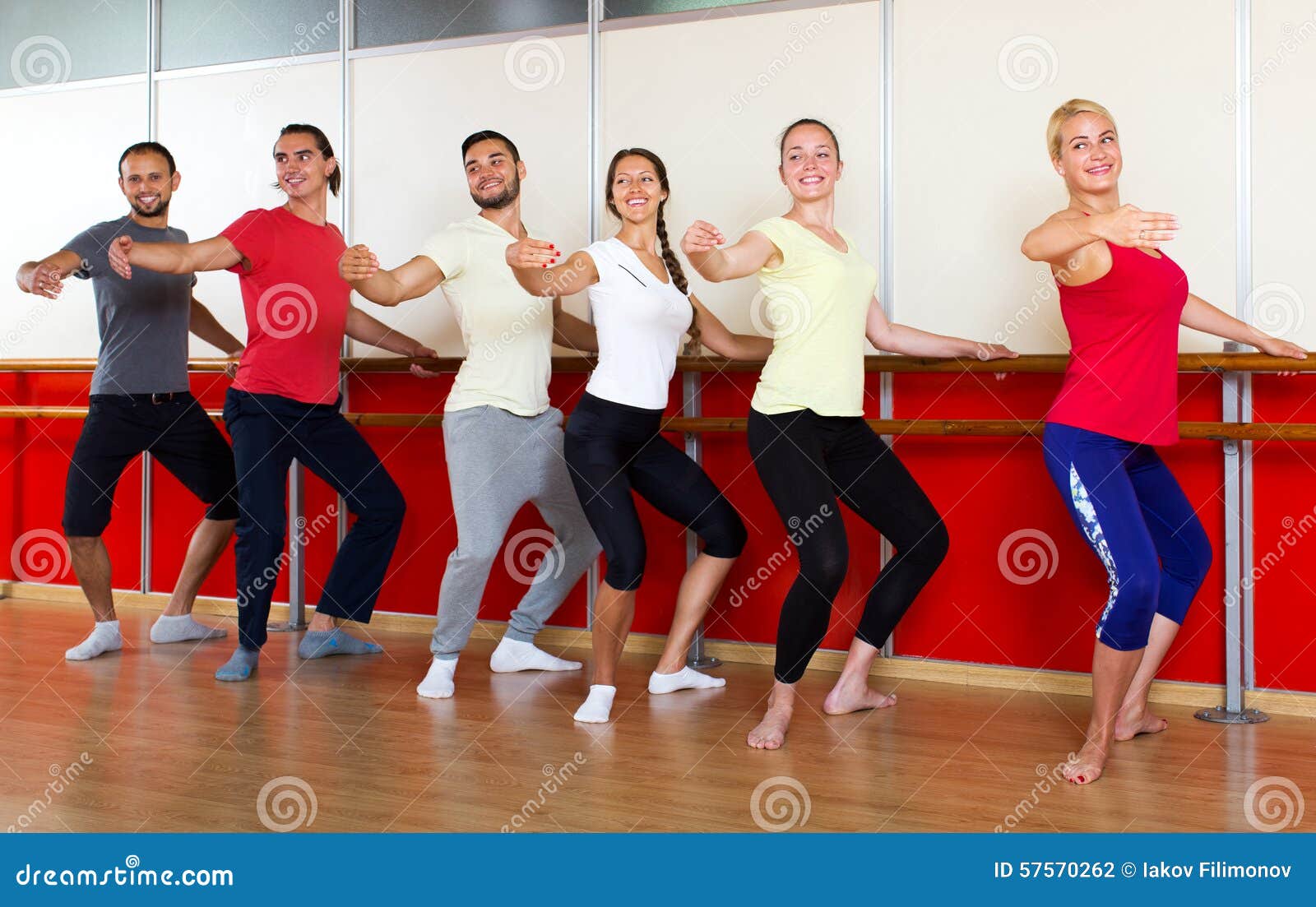 Smiling People Rehearsing Ballet Dance Stock Photo - Image of adult ...