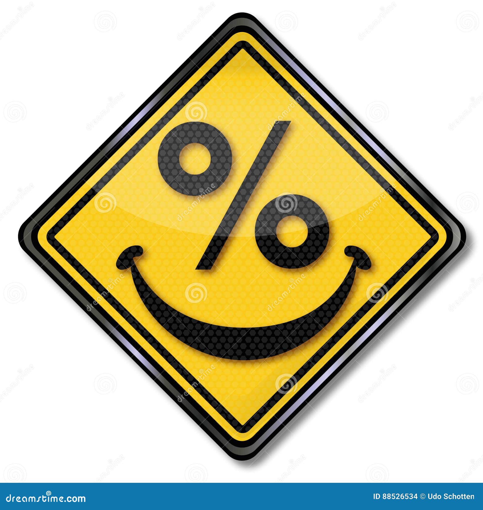 Smiling percent face stock vector. Illustration of debt - 88526534