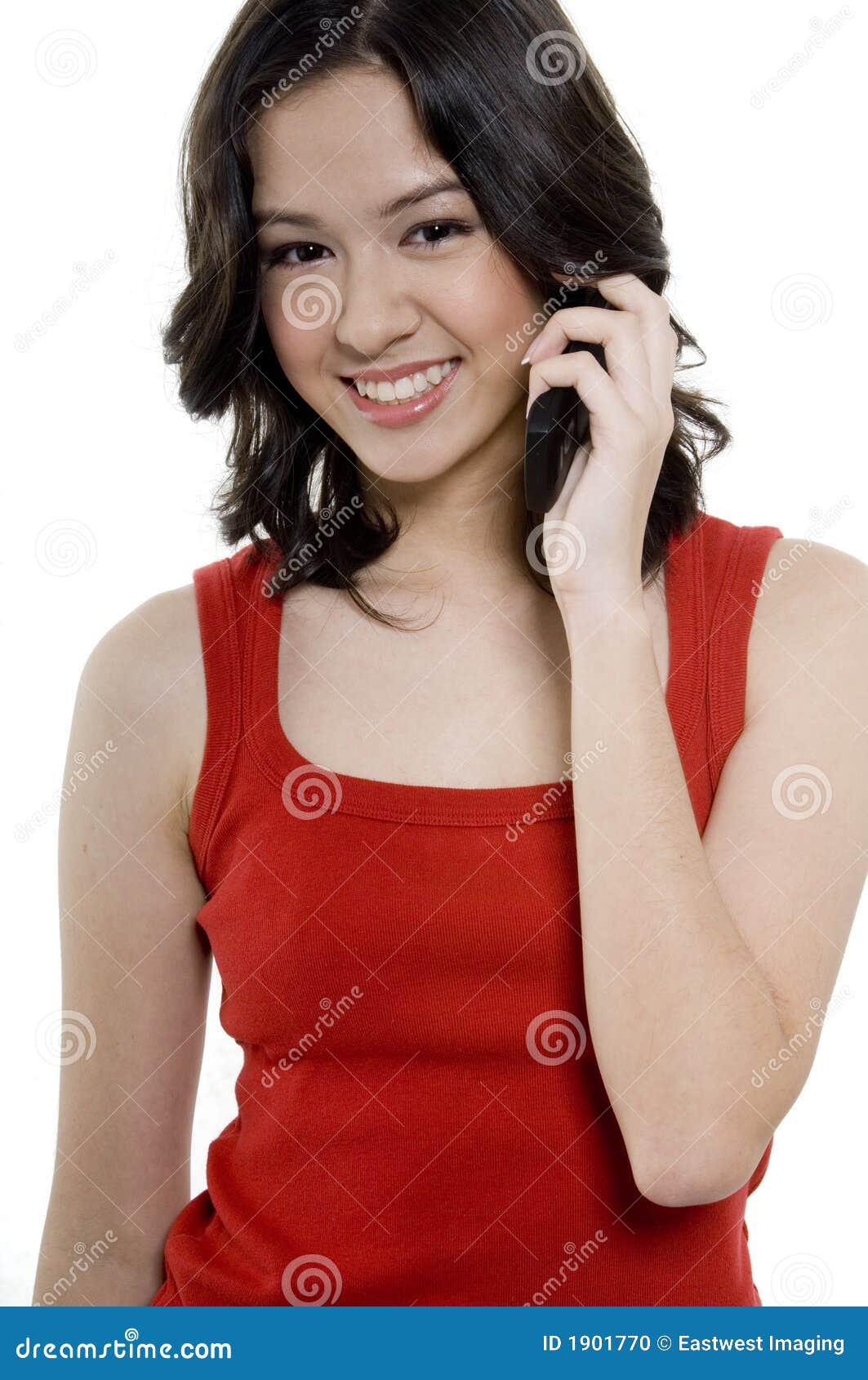 Smiling on the Phone stock photo. Image of smiling, cellphone - 1901770