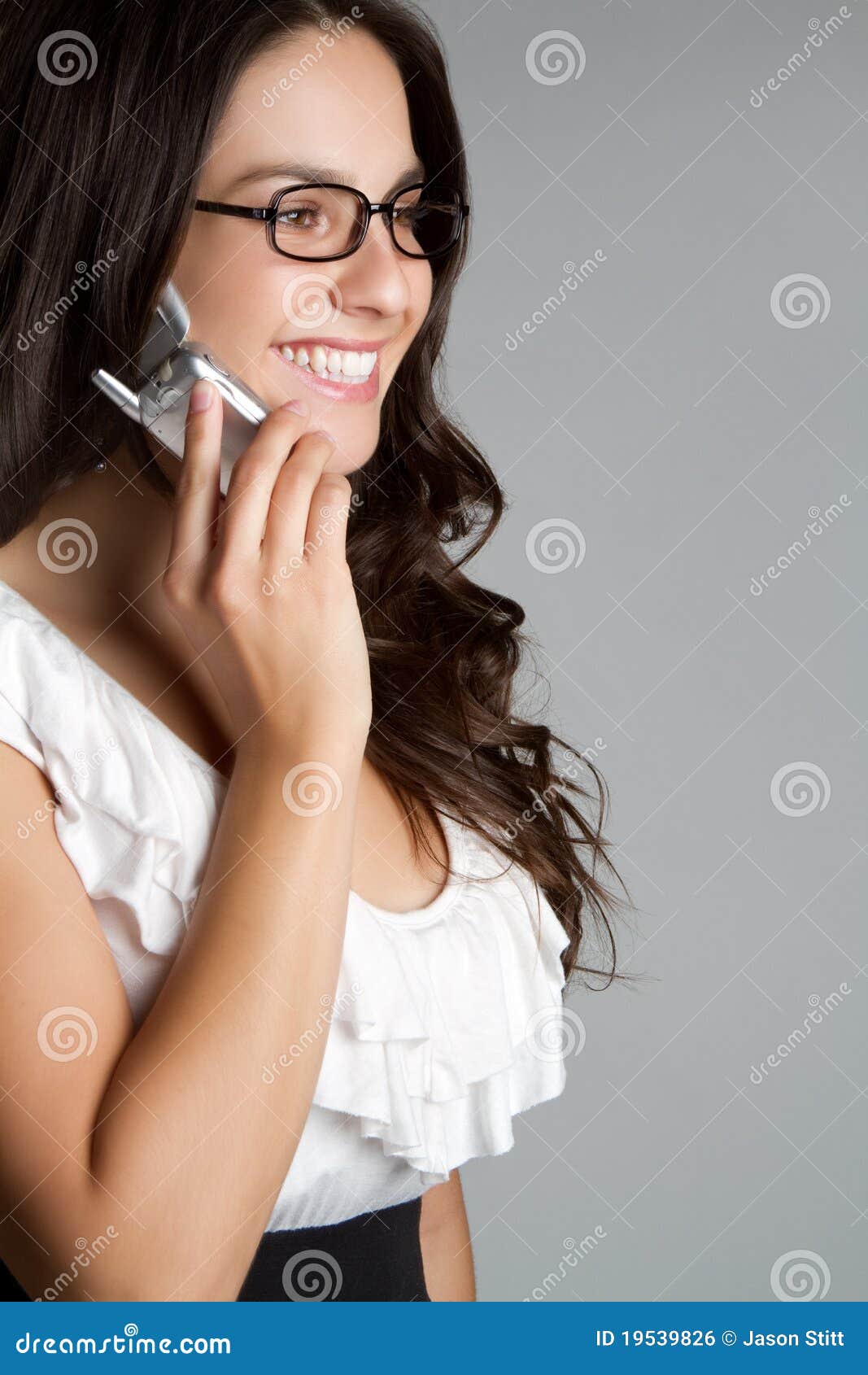 Smiling Phone Woman stock photo. Image of gorgeous, businesswomen ...