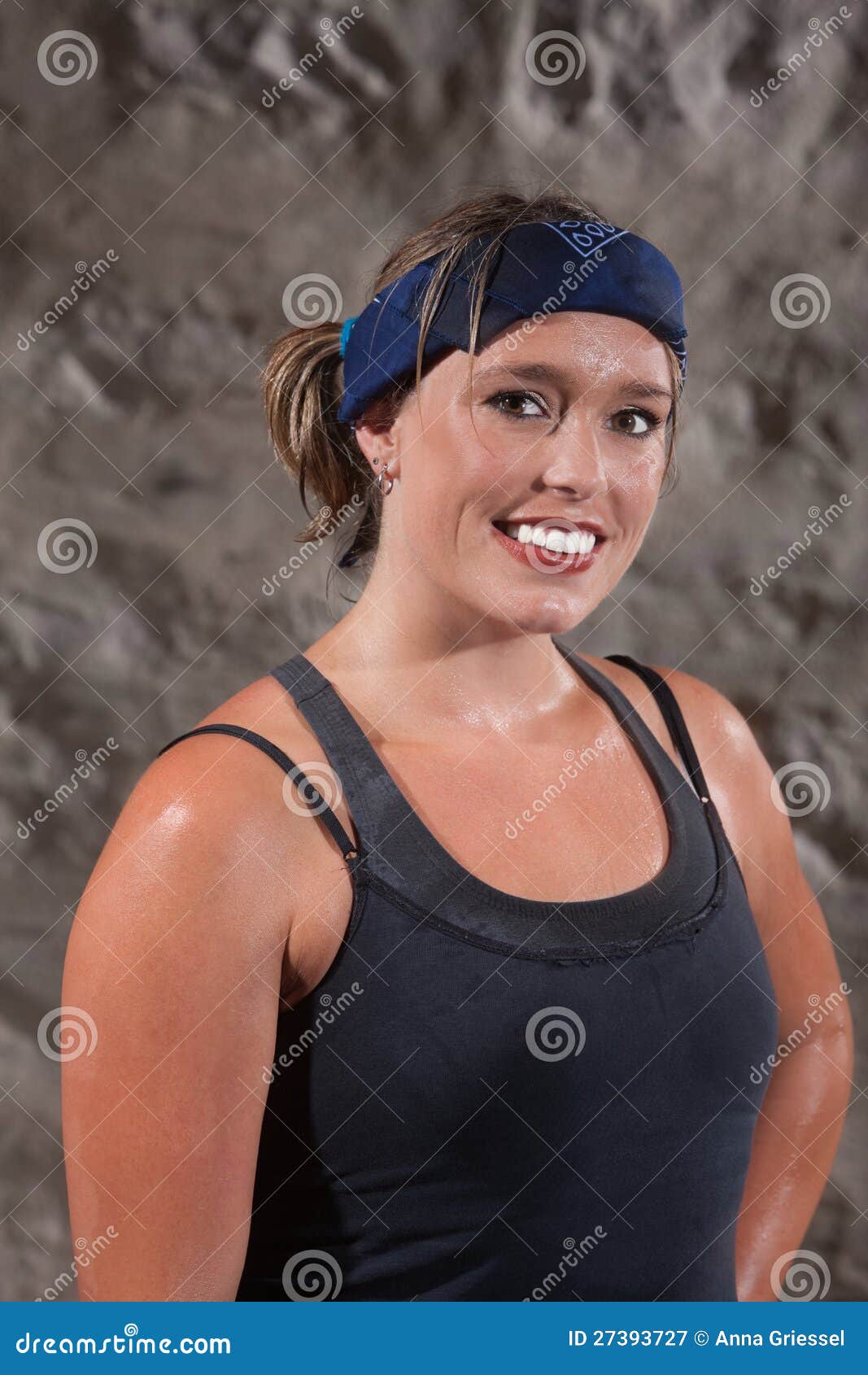 Smiling Physically Fit Woman Stock Image - Image of urban, attractive ...