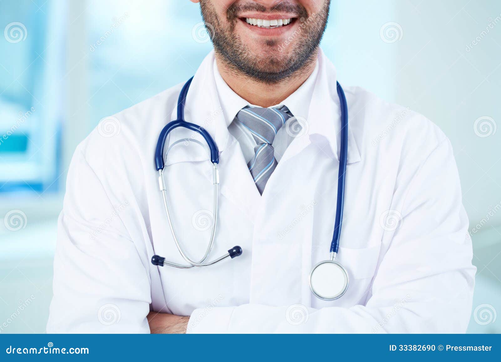 Smiling physician stock photo. Image of clinical, caucasian - 33382690