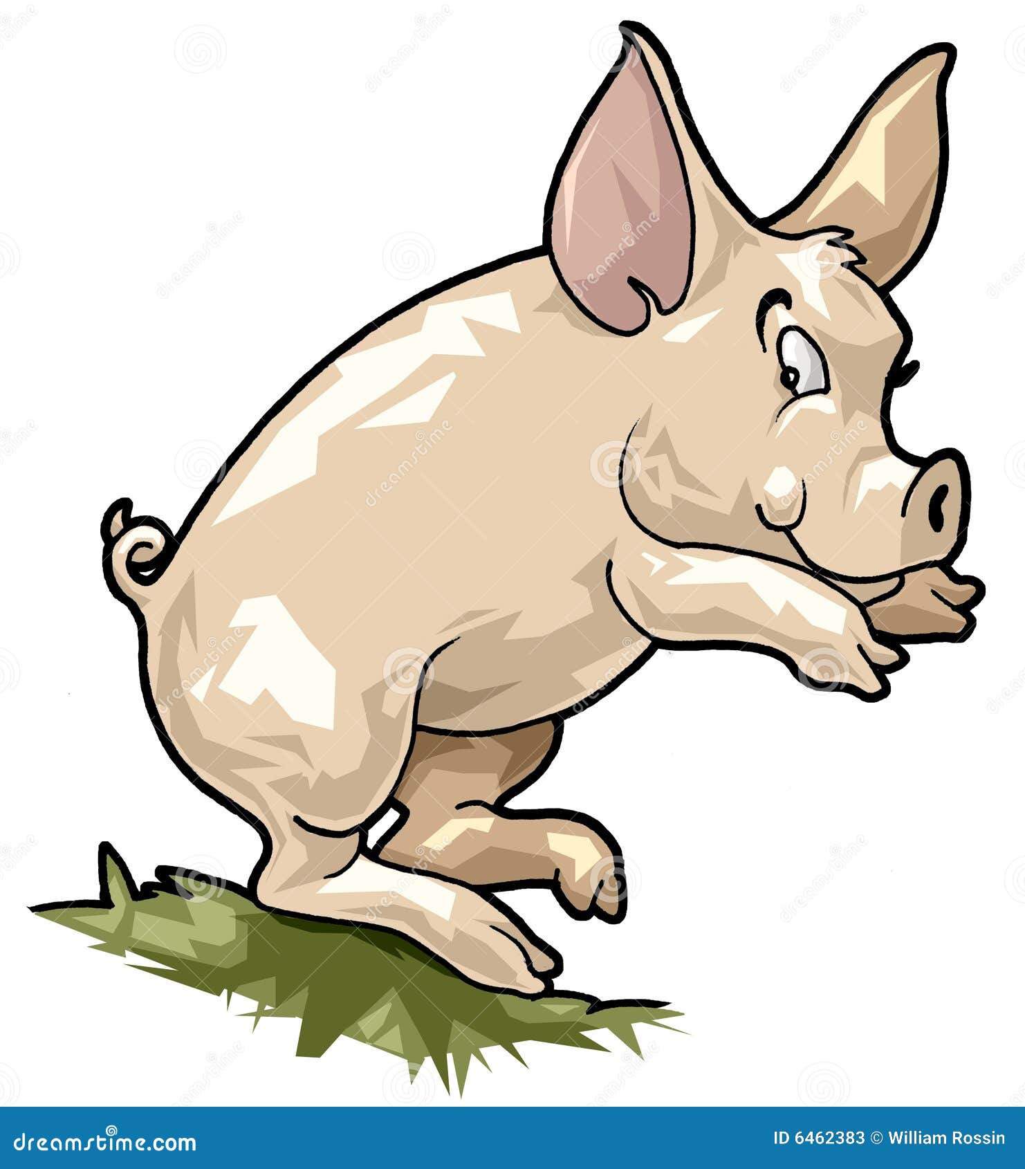 Smiling pig. Cartoon style stock illustration. Illustration of animal ...