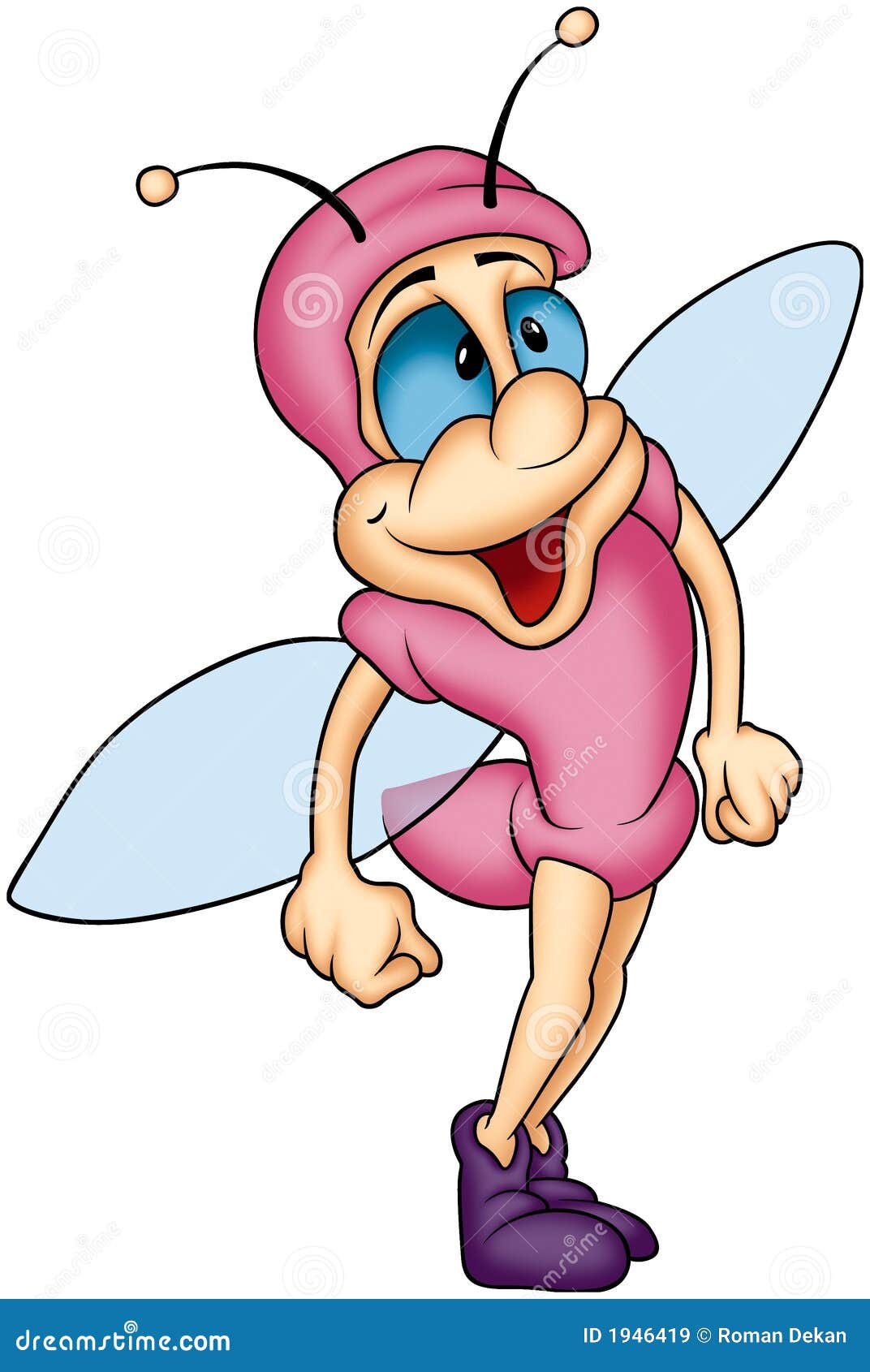 Smiling pink bug stock illustration. Illustration of crawly - 1946419