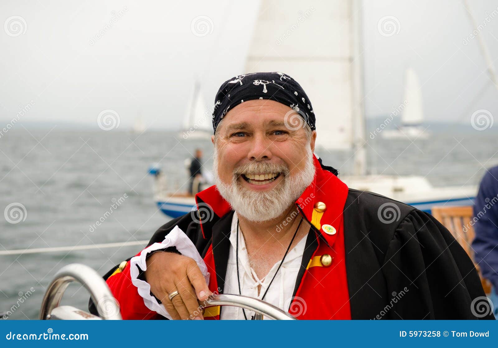 Smiling pirate skipper stock photo. Image of sailboat - 5973258