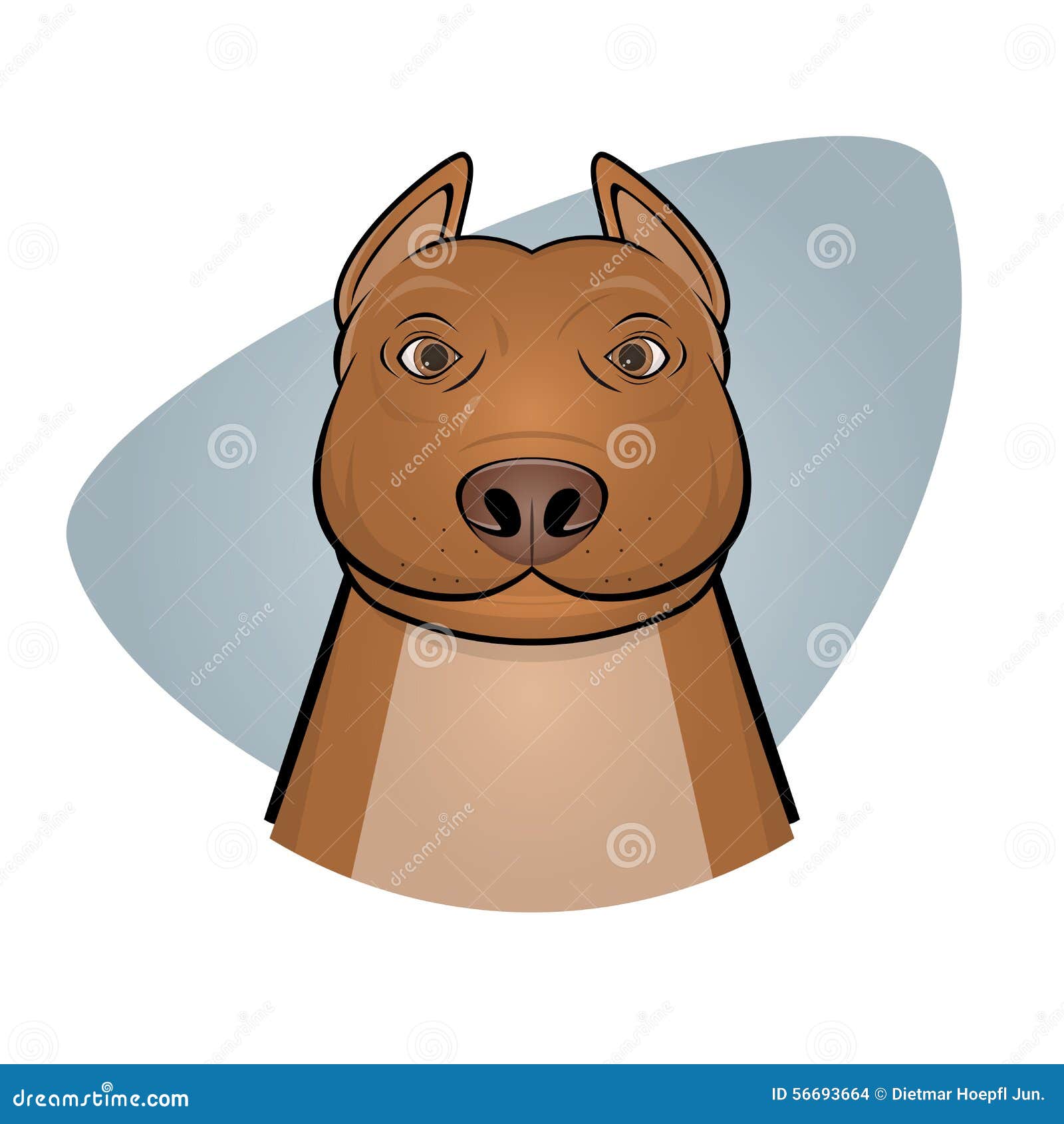 Pitbull Illustration Royalty-Free Cartoon | CartoonDealer.com #29472263