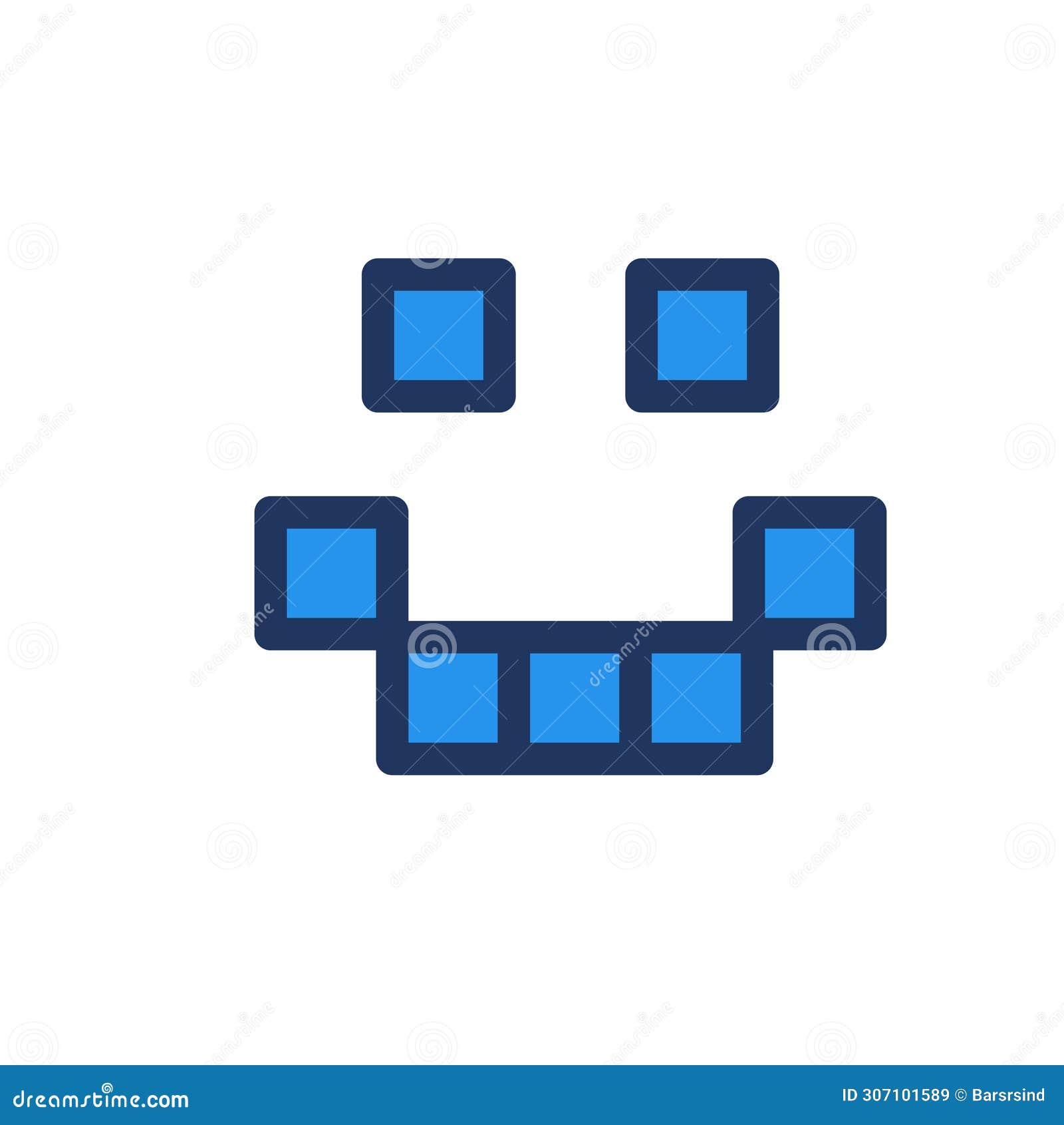 Chatbot Avatar. Chat Bot Head With Different Emotions And Symbols On ...
