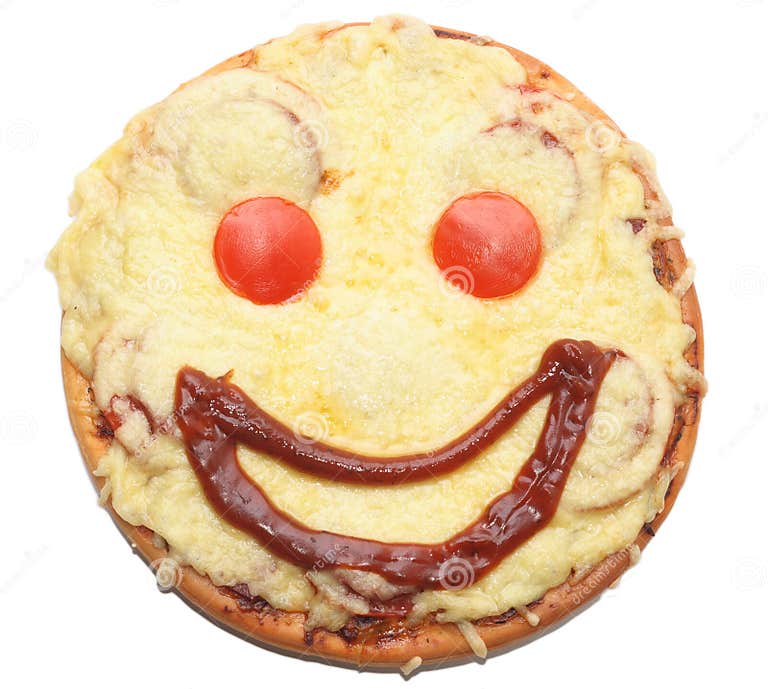 Smiling pizza stock photo. Image of food, color, icon - 12151186