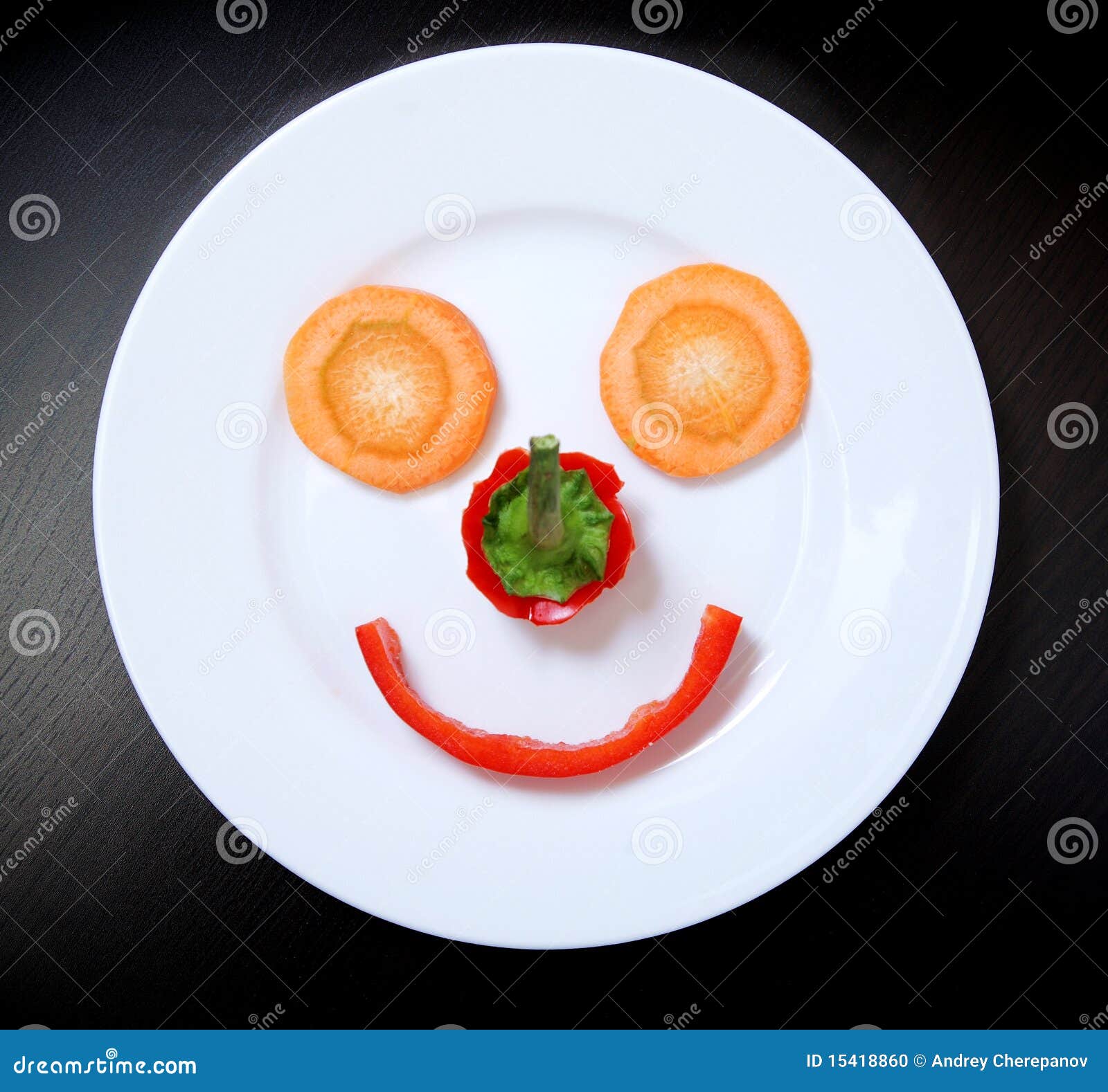 Smiling plate stock photo. Image of freshness, leaf, nutrient - 15418860