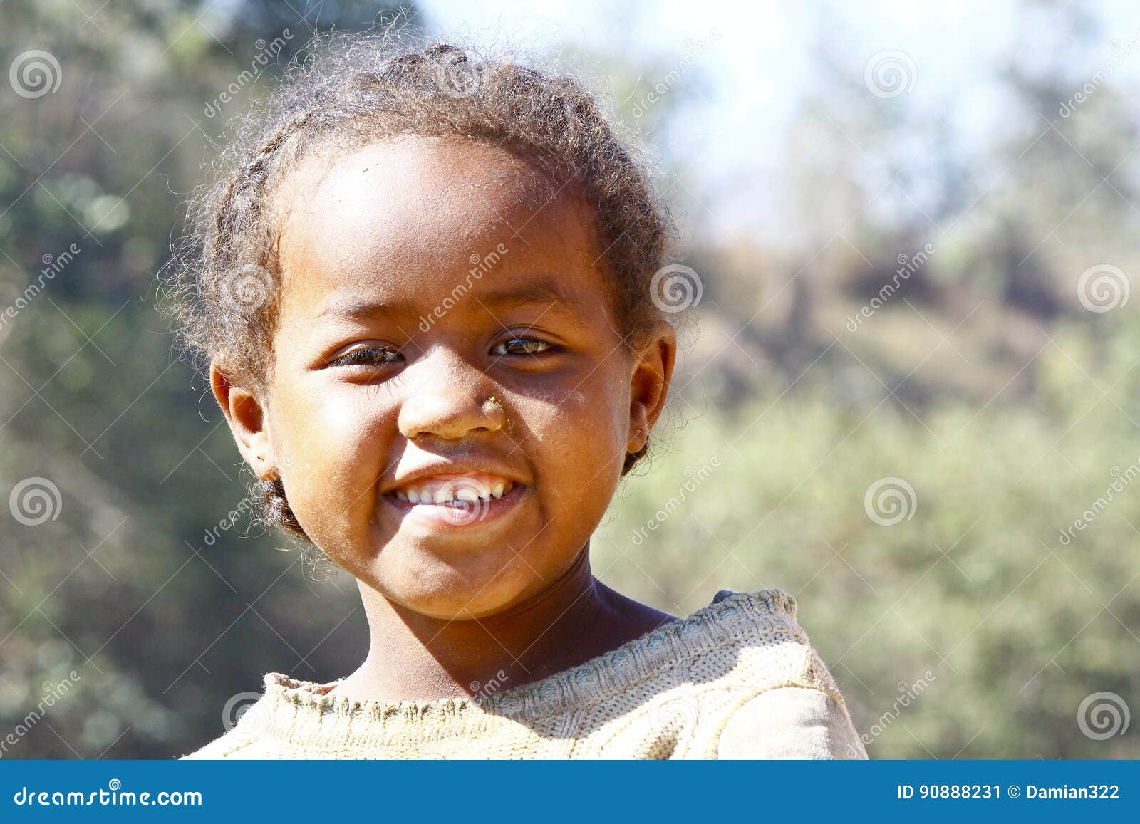 Smiling poor african girl editorial photo. Image of human - 90888231