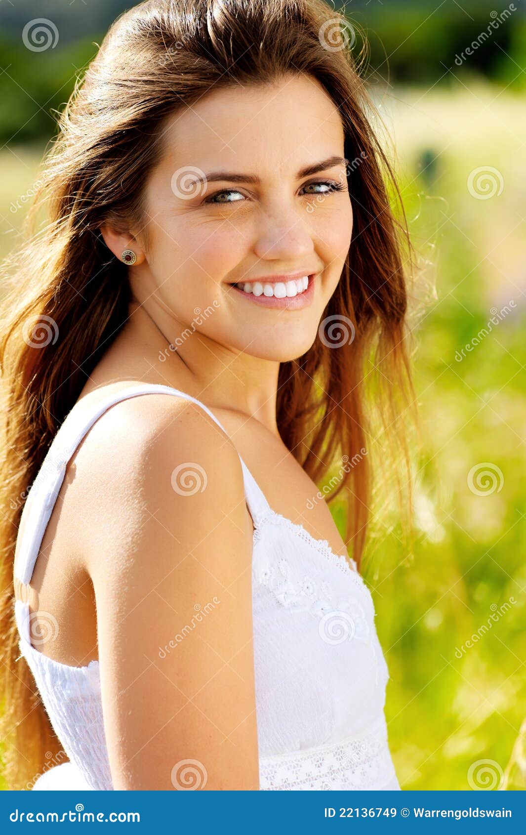 Smiling portrait stock image. Image of adult, female - 22136749