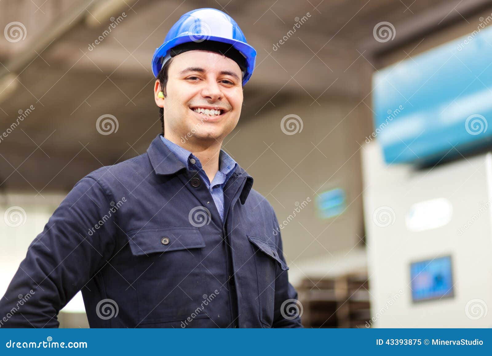 Smiling Portrait of an Electrician Stock Image - Image of male, energy ...