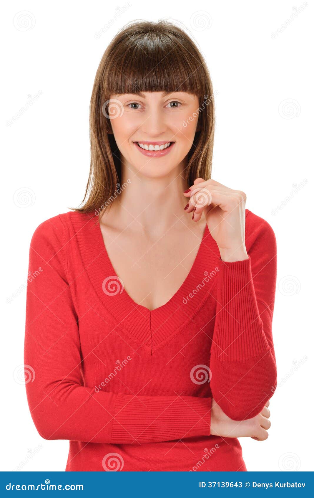 Happy Beautiful Woman Smiling Stock Image - Image of positive, beauty ...