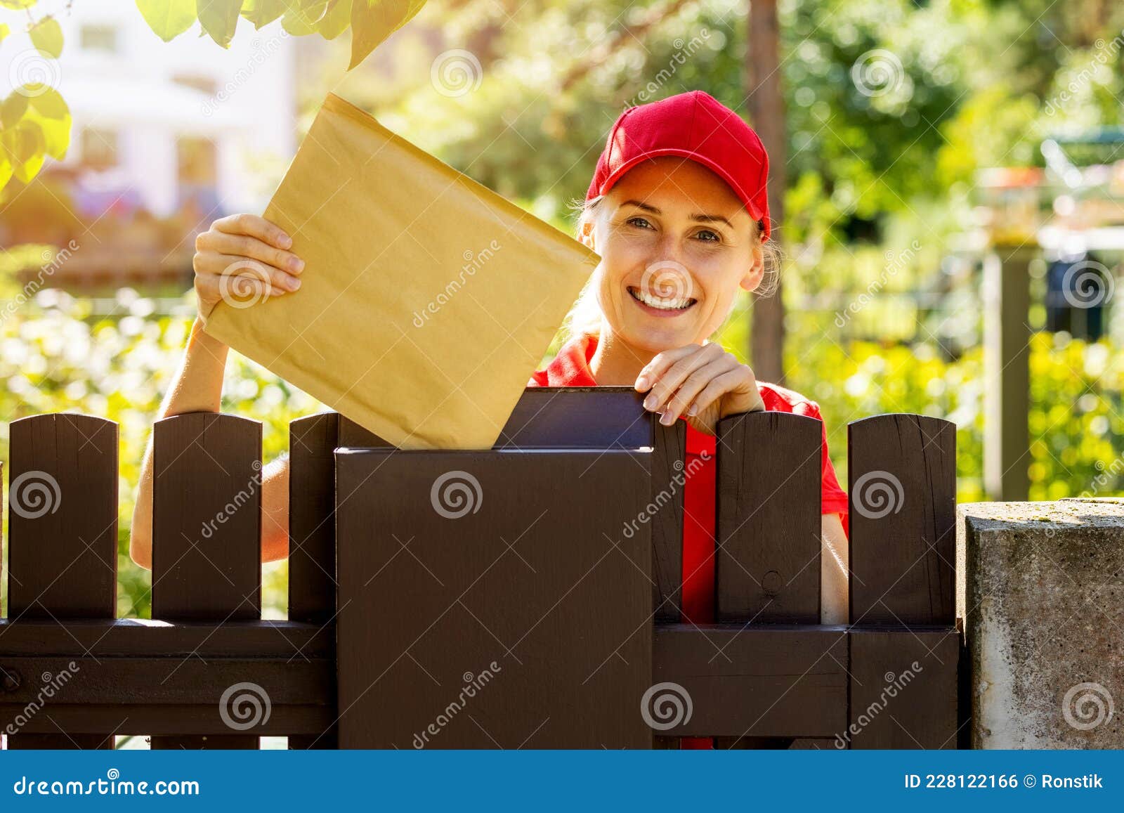 Female Postman With Packet Stock Photo | CartoonDealer.com #10171446