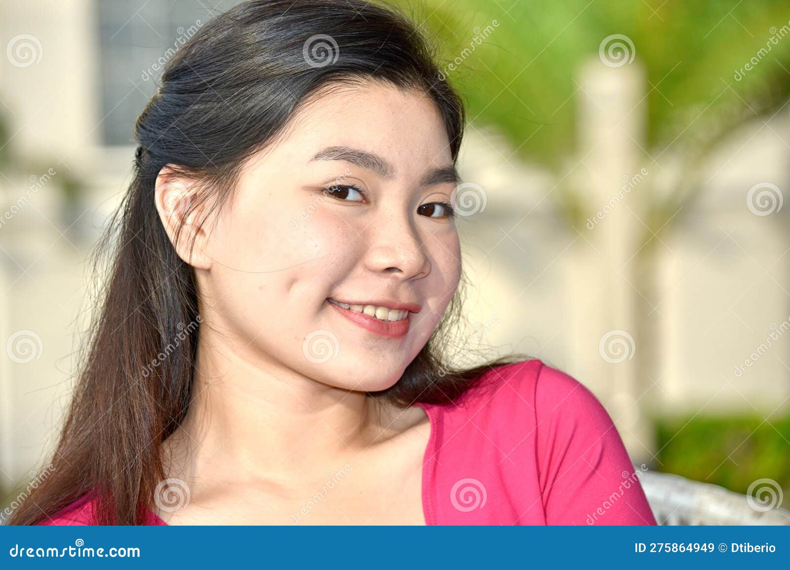 A Smiling Pretty Chinese Female Stock Image - Image of attractive ...