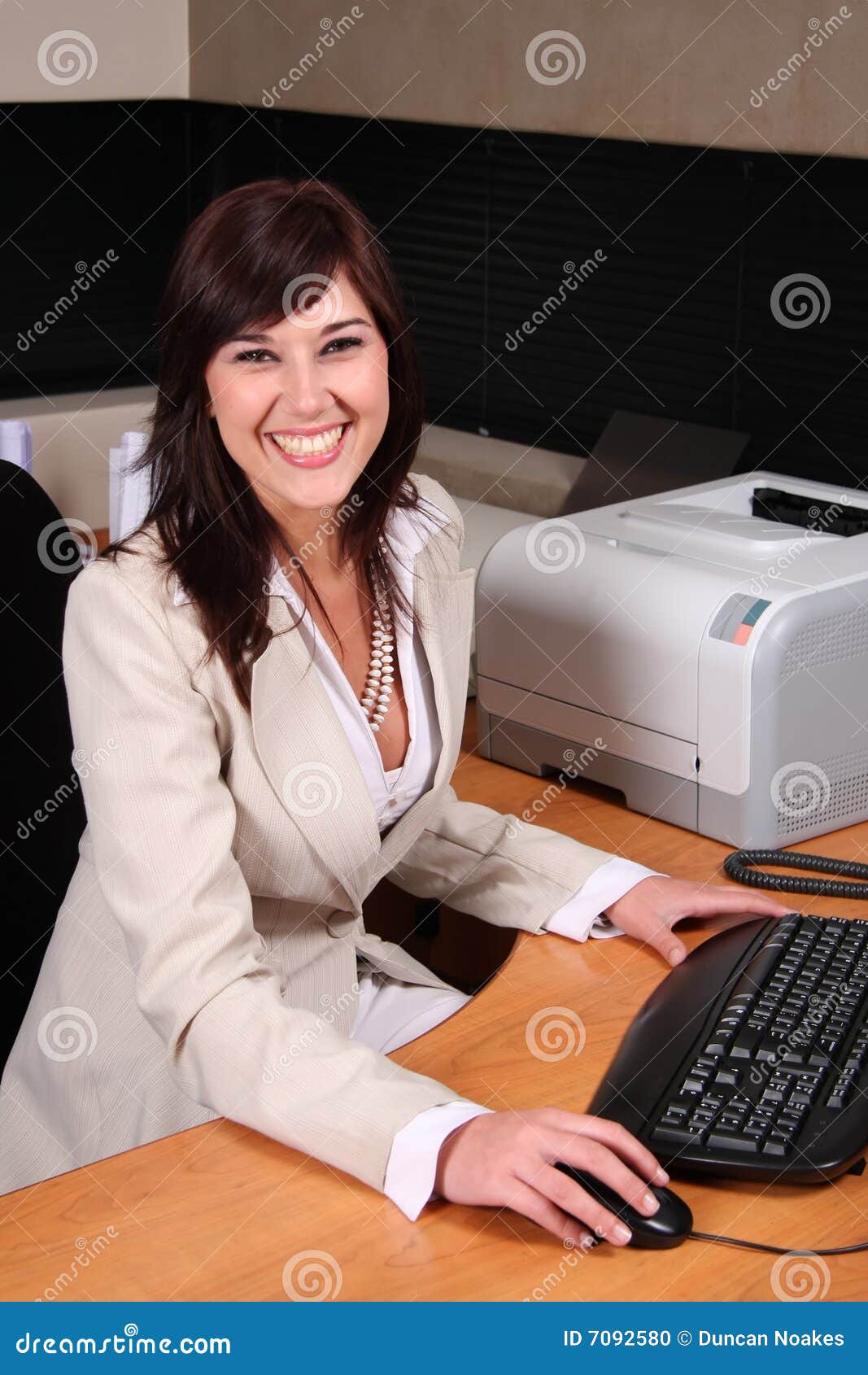 Smiling Pretty Secretary stock photo. Image of sales, consultant - 7092580