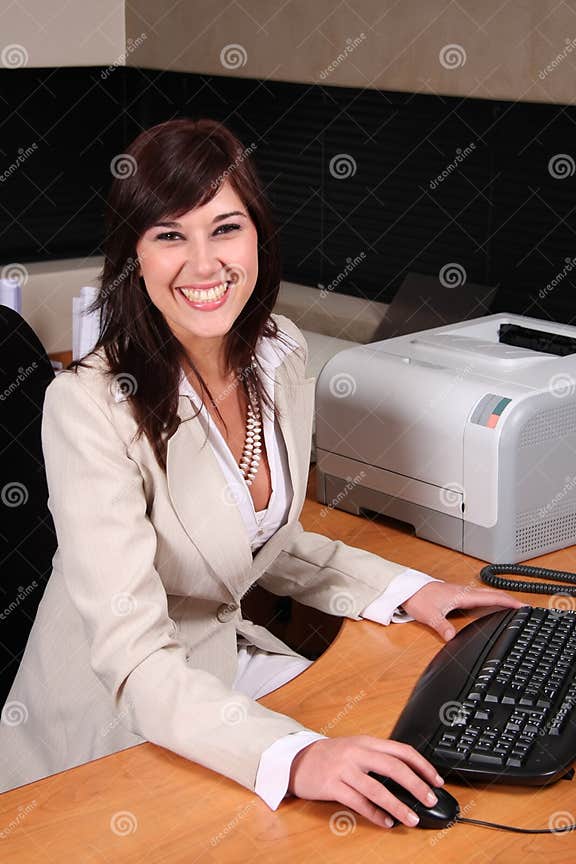 Smiling Pretty Secretary stock photo. Image of sales, consultant - 7092580