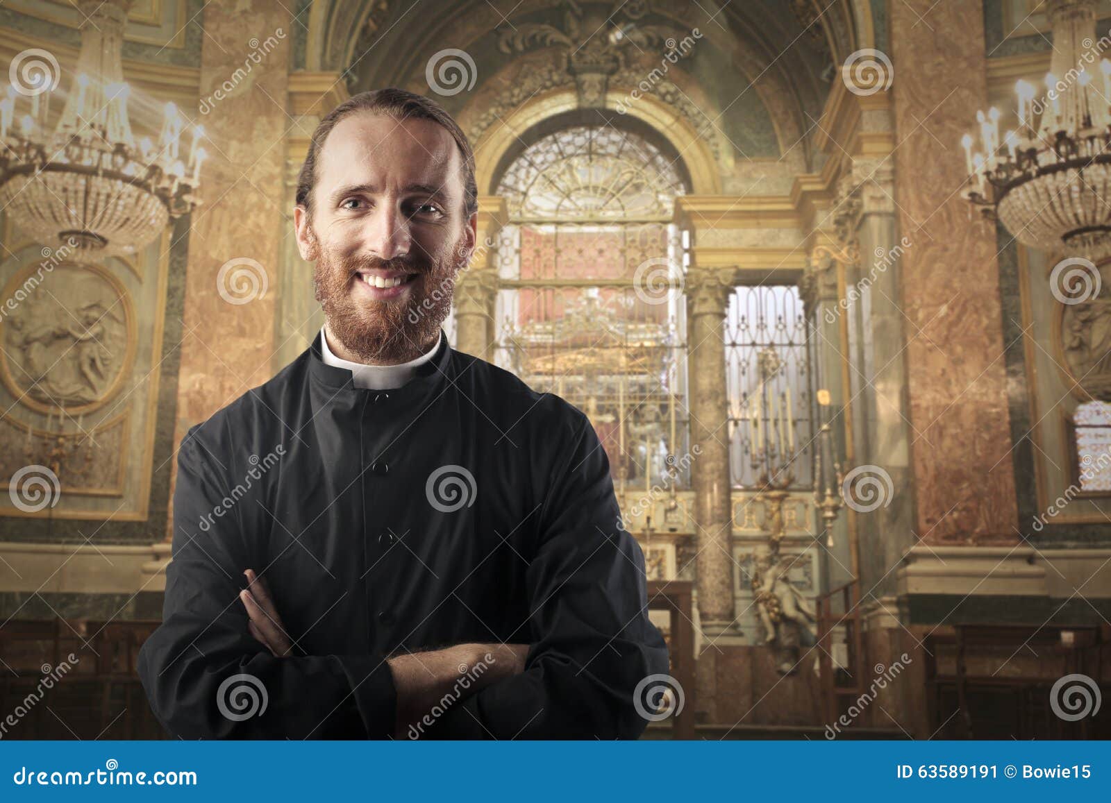 Smiling priest stock image. Image of smile, church, work - 63589191