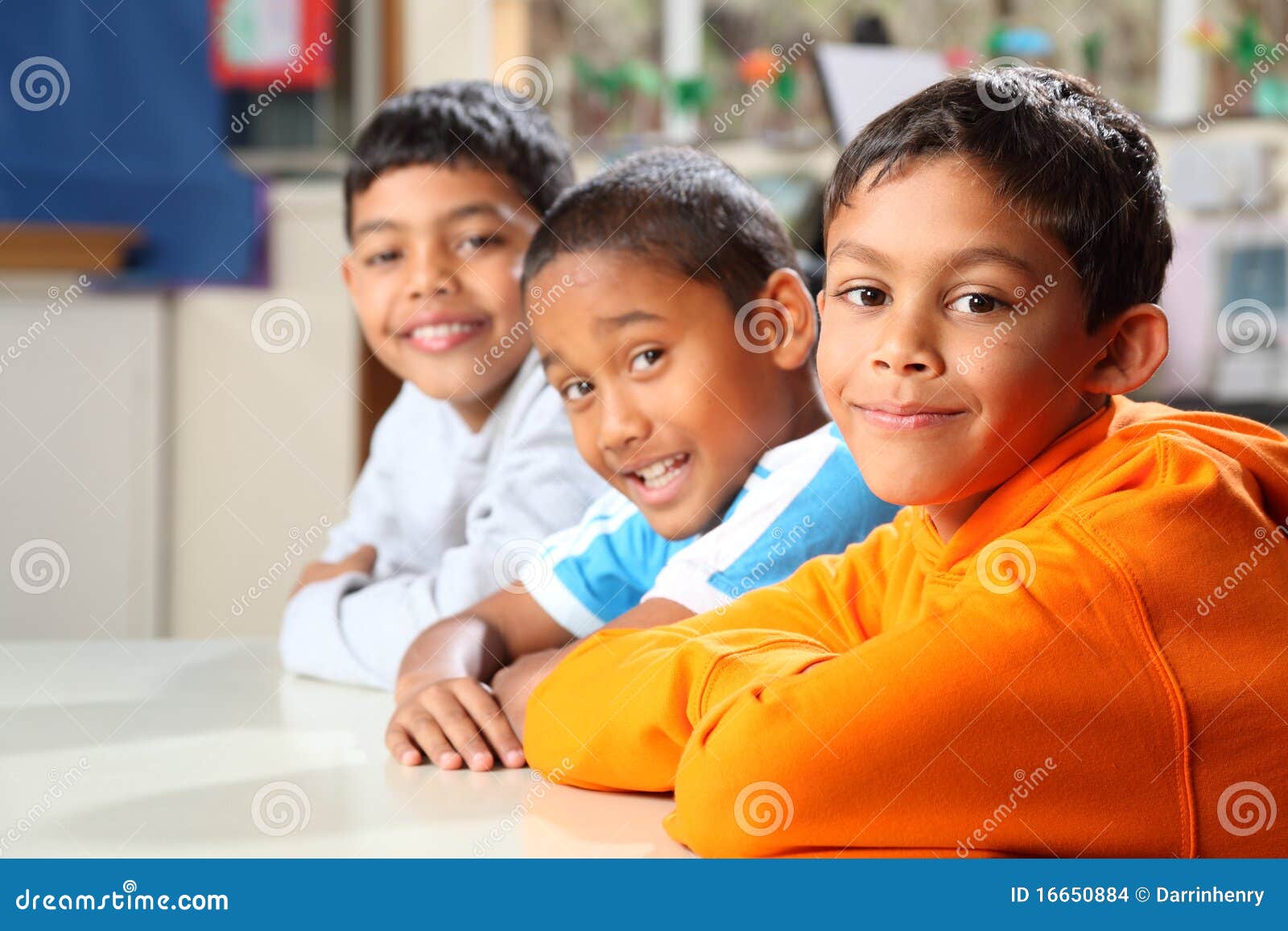 Smiling Primary School Friends Together in Class Stock Photo - Image of ...