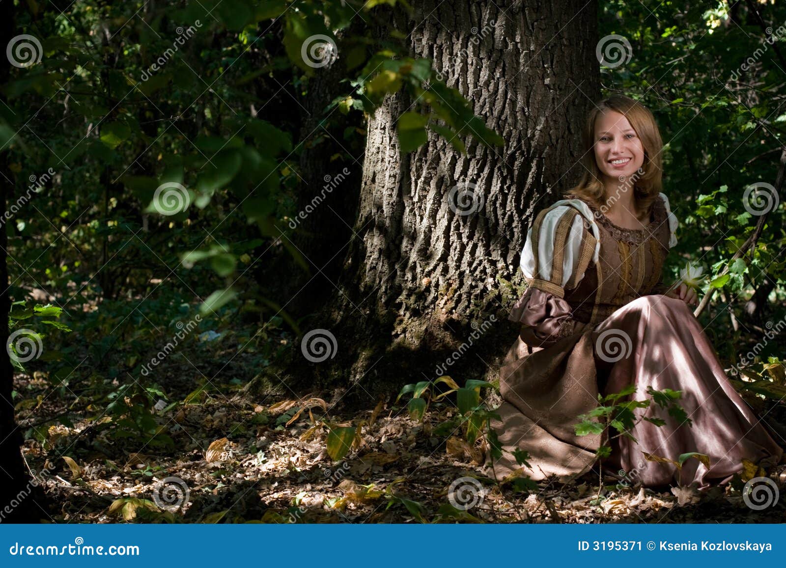 Smiling princess stock image. Image of green, period, color - 3195371