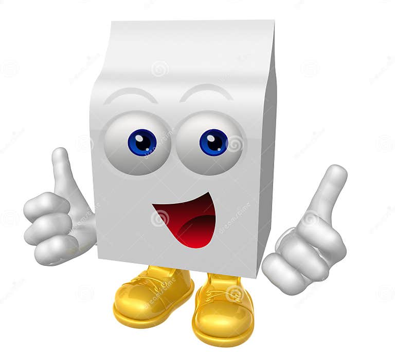 Smiling Product Packaging Mascot Stock Illustration - Illustration of ...