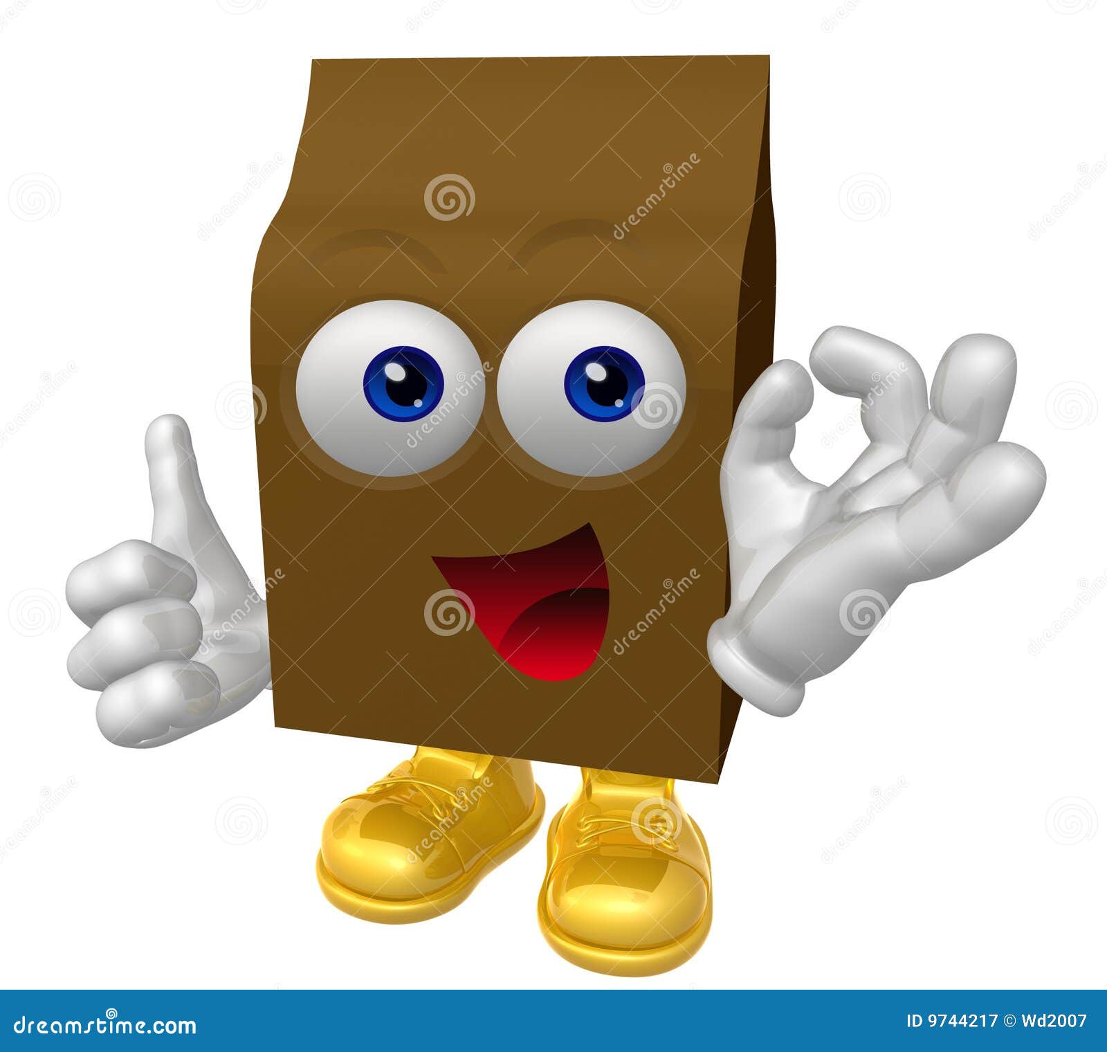 Smiling Product Packaging Mascot Stock Illustration - Illustration of ...