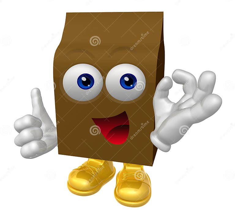 Smiling Product Packaging Mascot Stock Illustration - Illustration of ...