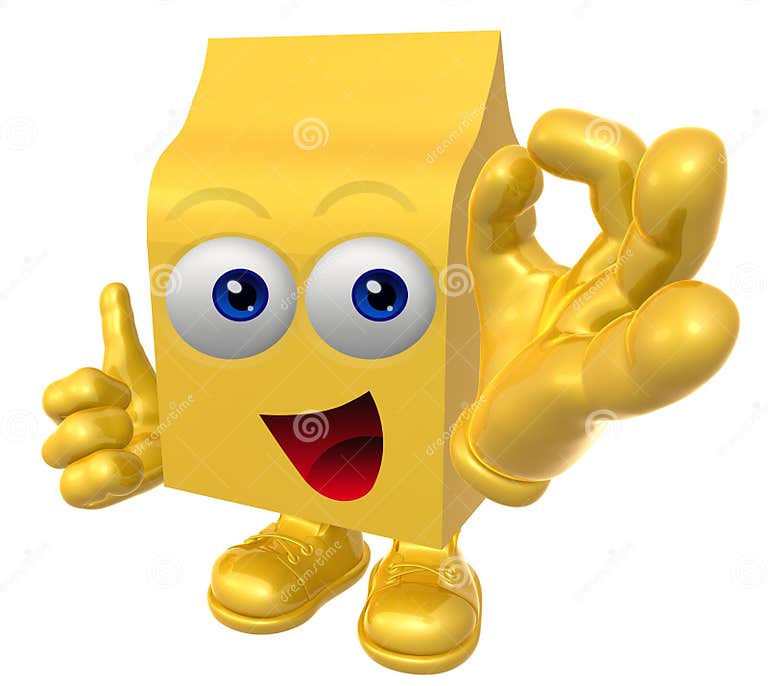 Smiling Product Packaging Mascot Stock Illustration - Illustration of ...