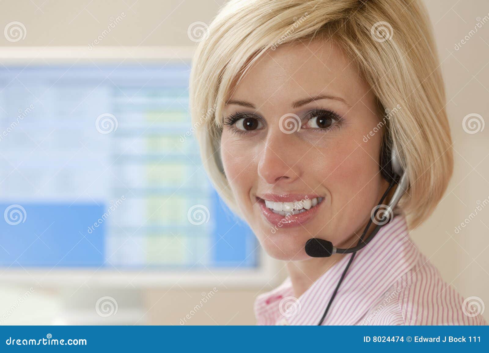 Smiling it Professional stock photo. Image of office, female - 8024474