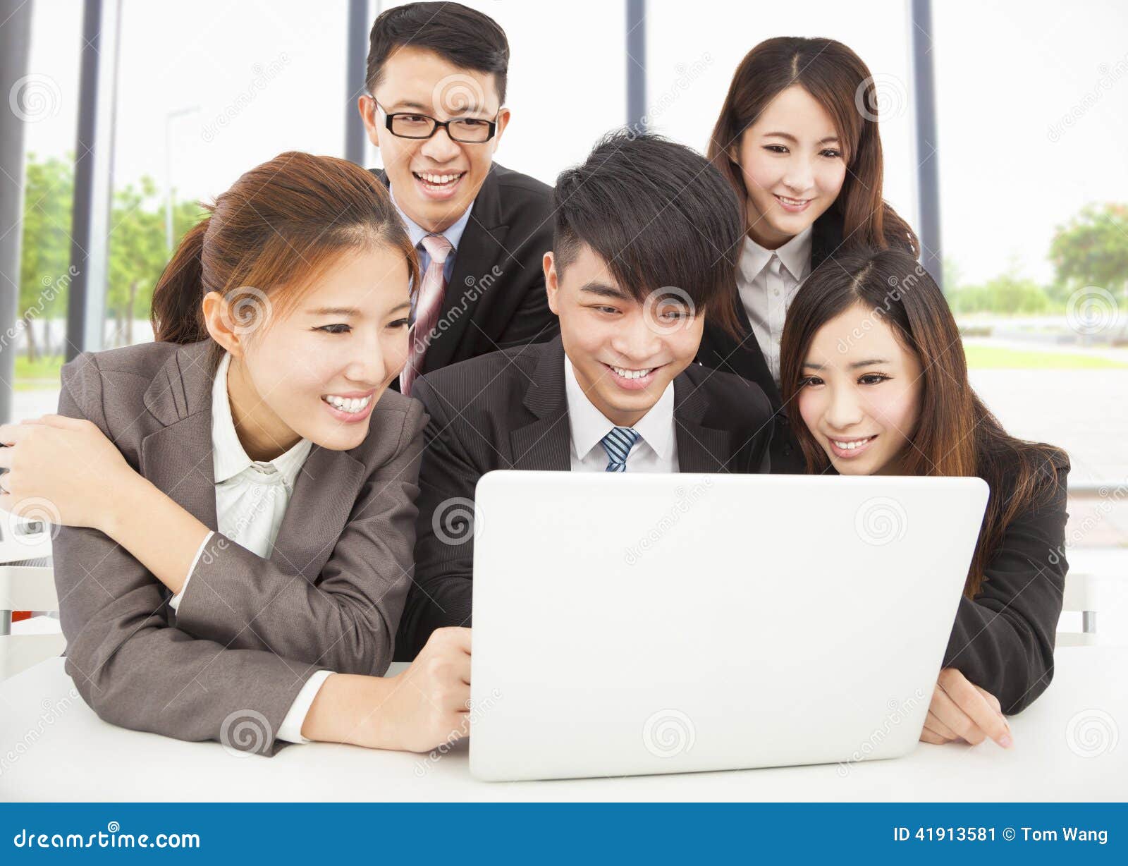 Smiling Professional Asian Business Team Working In Office Stock Image ... Smiling Professional Asian Business Team Working In Office Stock Image ...