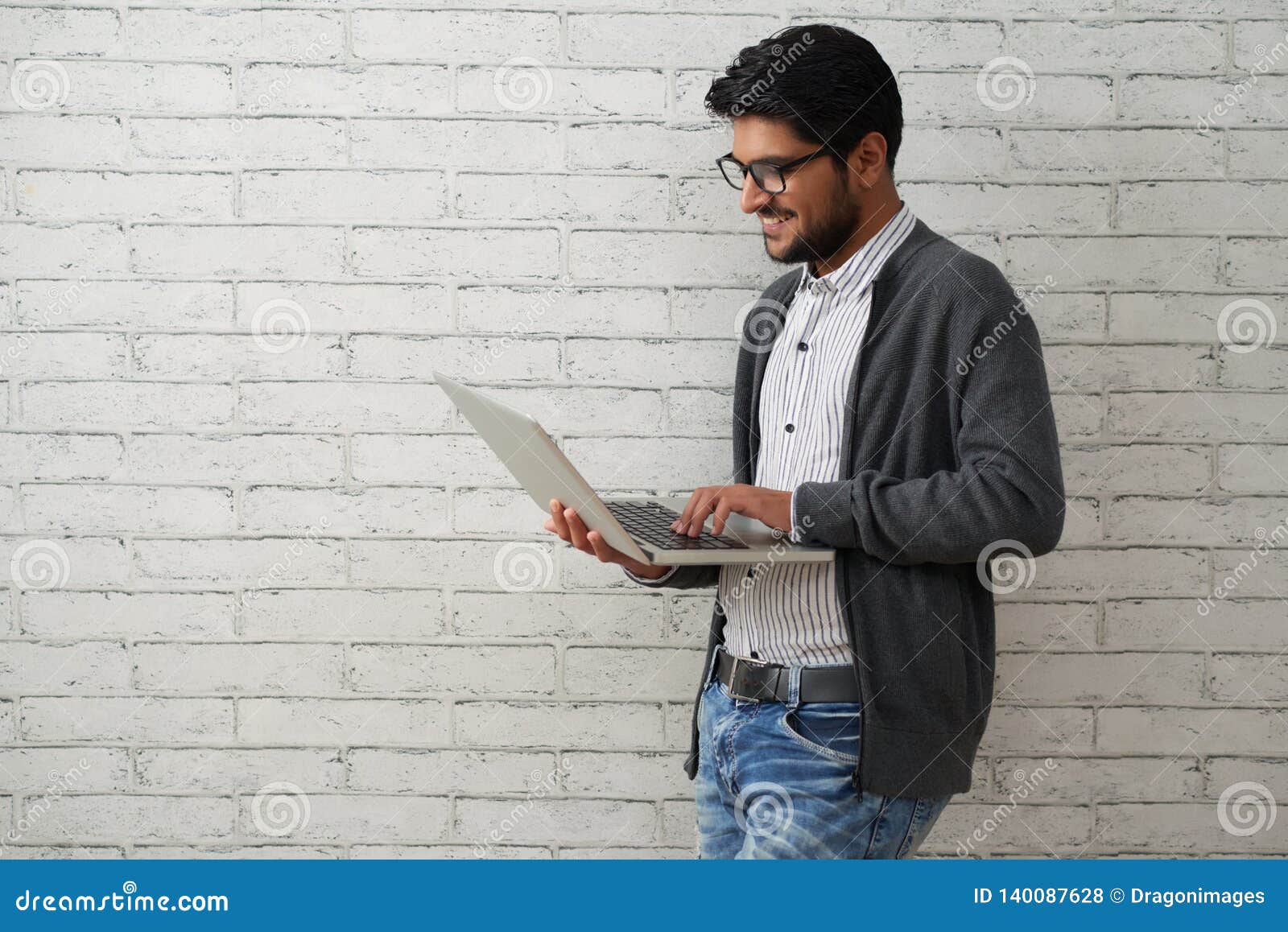 Cheerful Programmer with Laptop Stock Photo - Image of programming ... Cheerful Programmer with Laptop Stock Photo - Image of programming ...