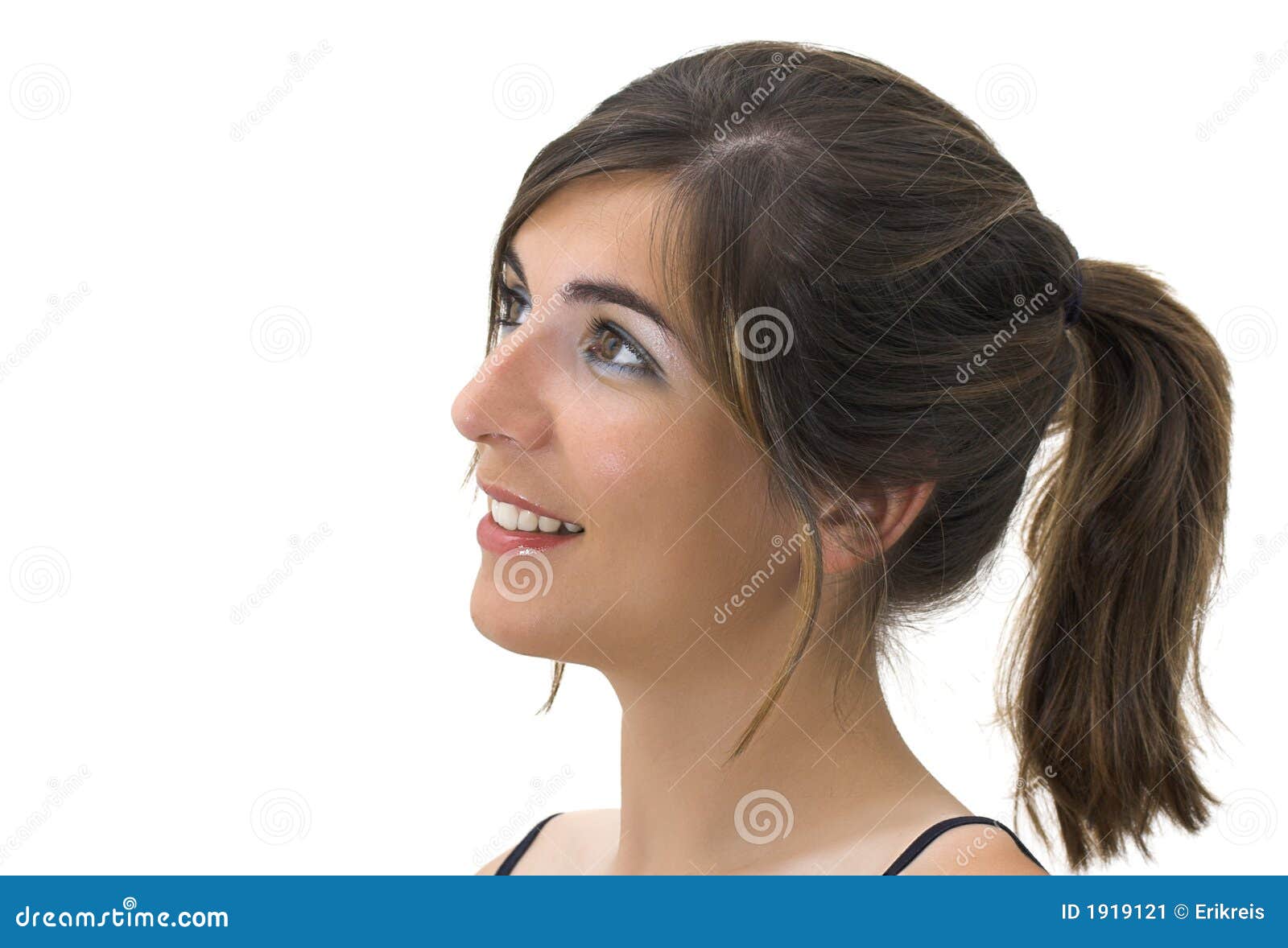 Smiling profile stock image. Image of feminine, fashion - 1919121