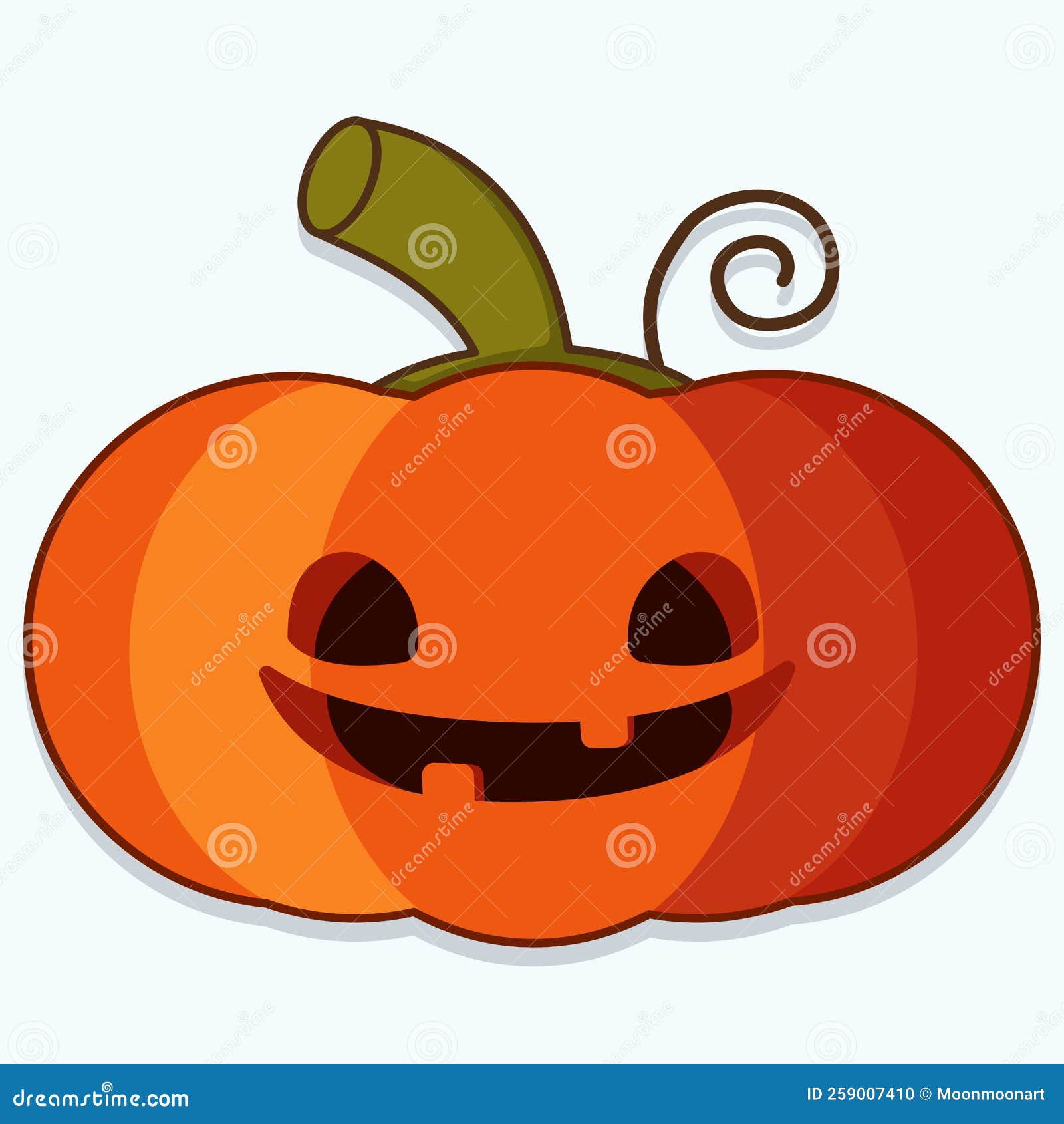 Smiling Pumpkin. Cartoon Flat Vector Illustration Stock Vector ...