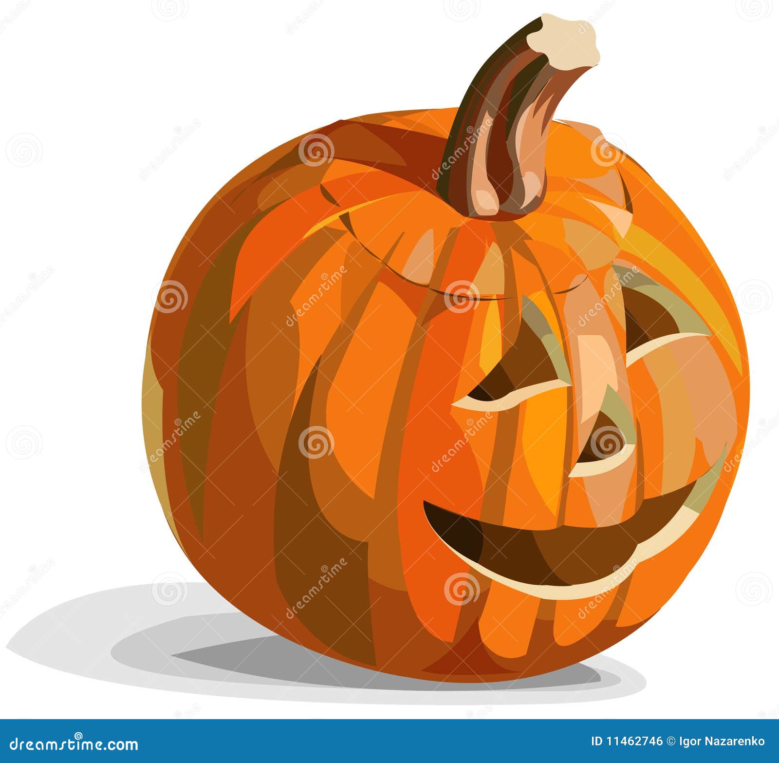 Smiling Pumpkin Jack O Lantern Stock Vector - Illustration of spooky ...