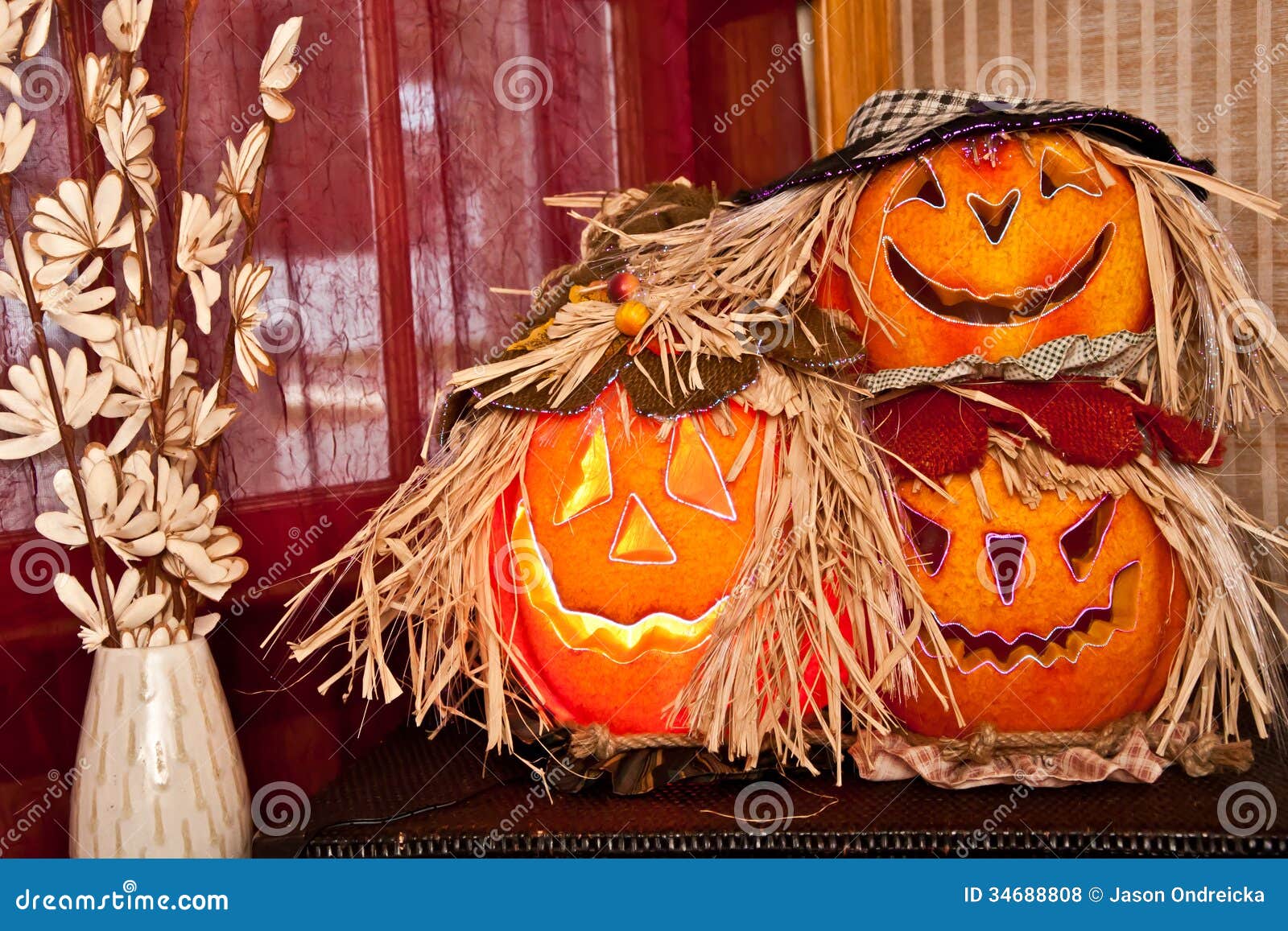 Smiling Pumpkins stock photo. Image of autumn, jack, face - 34688808