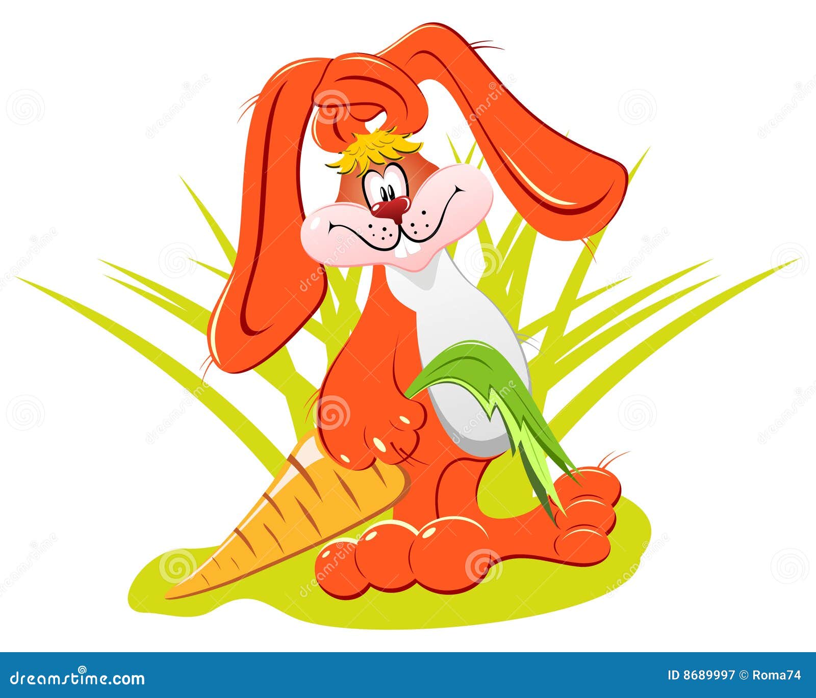 Smiling rabbit stock illustration. Illustration of paunchy - 8689997