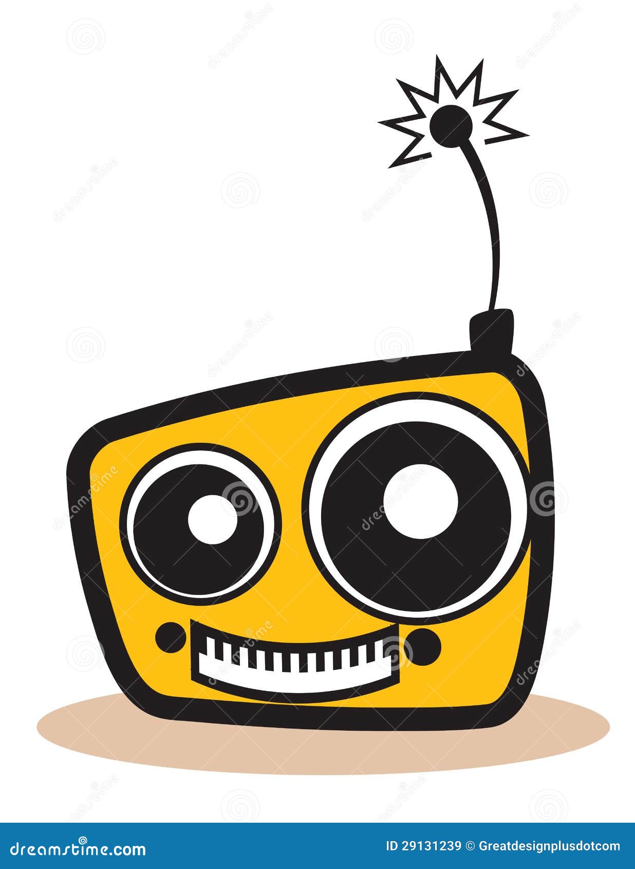 Smiling Radio! stock illustration. Illustration of like - 29131239