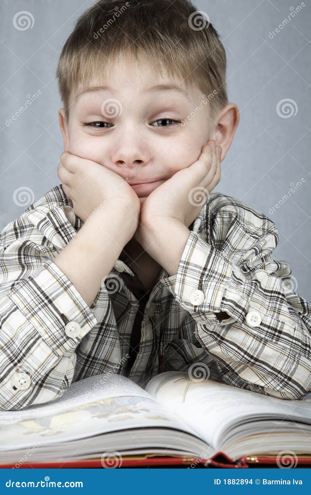 Smiling reader stock photo. Image of schoolboy, hobby - 1882894
