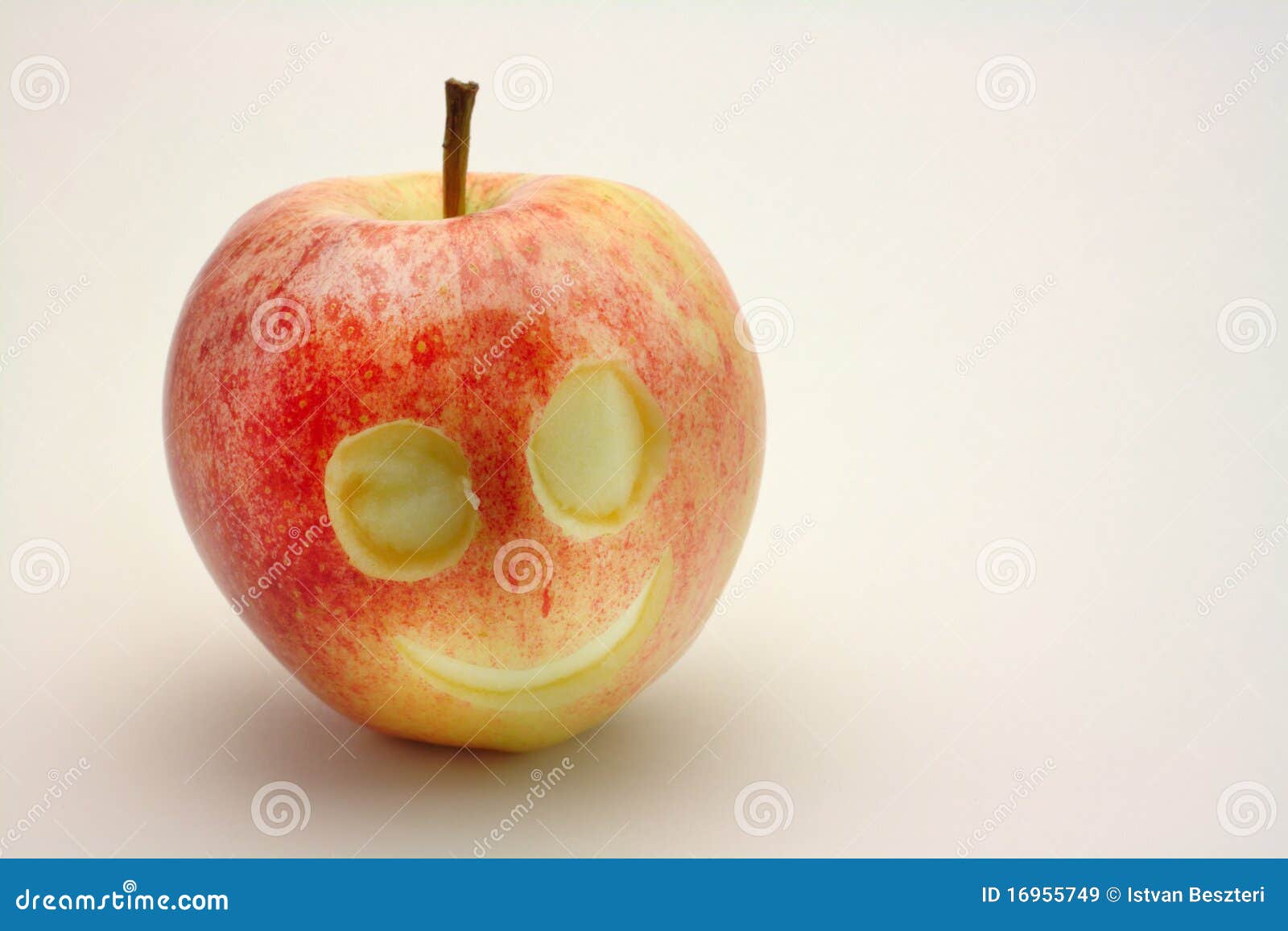 Smiling red apple stock image. Image of healthy, eating - 16955749