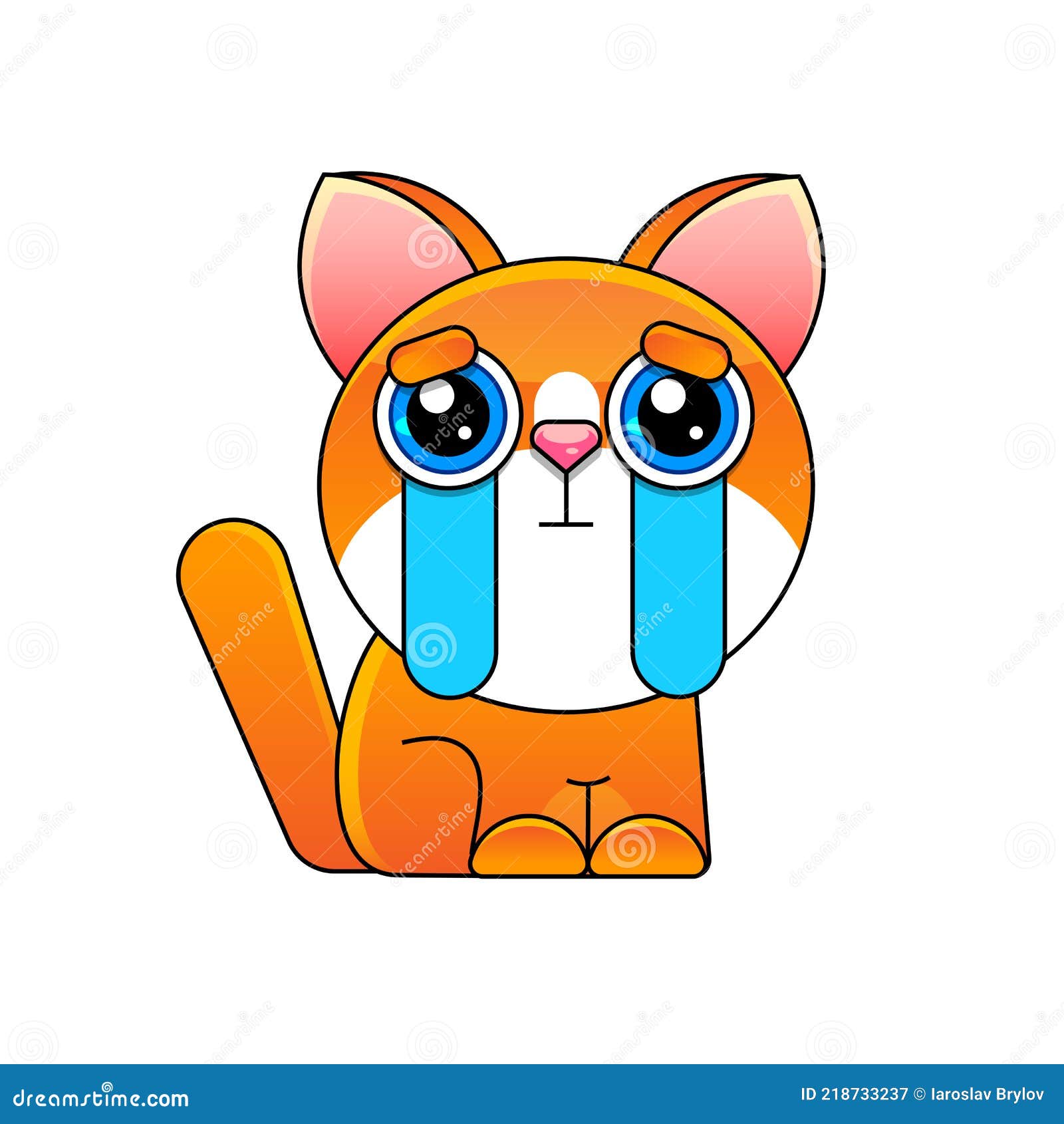 Smiling Red Cat Vector Illustration Isolated on Stock Vector ...